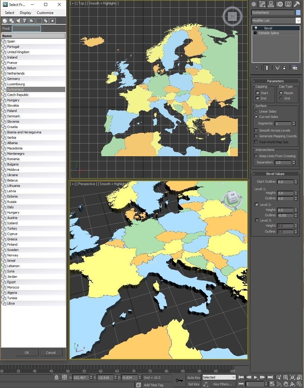 Map of Europe 3D model | CGTrader