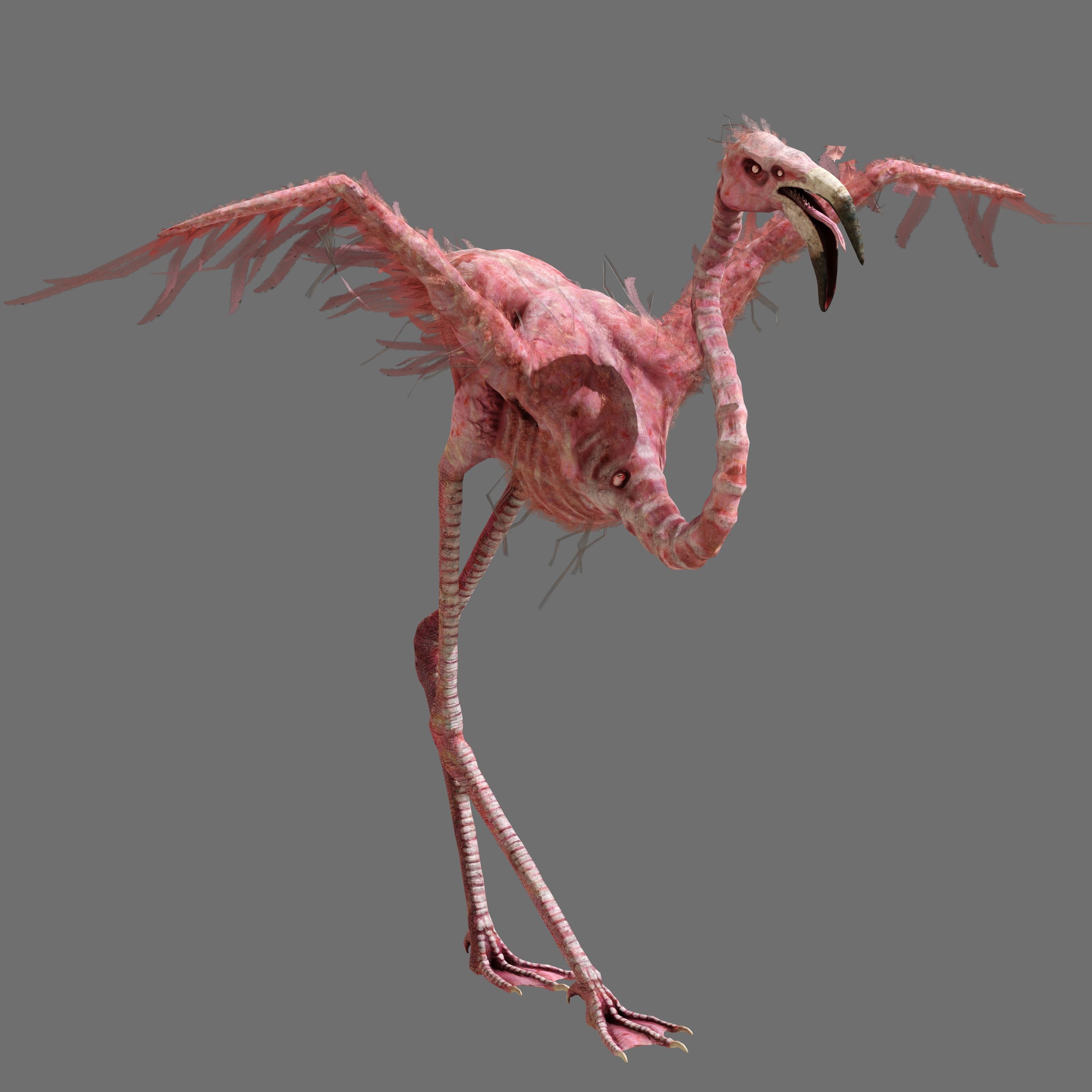 3D model Flamingo Monster VR / AR / low-poly rigged | CGTrader