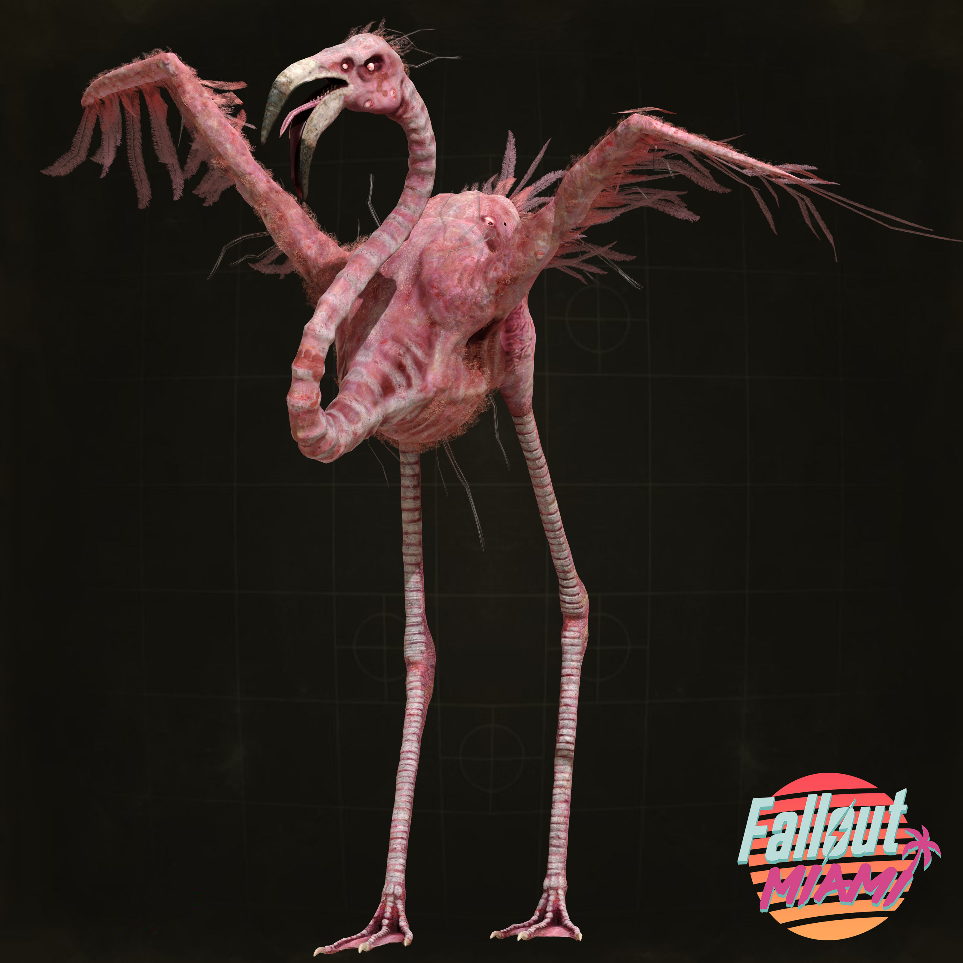 3D model Flamingo Monster VR / AR / low-poly rigged | CGTrader