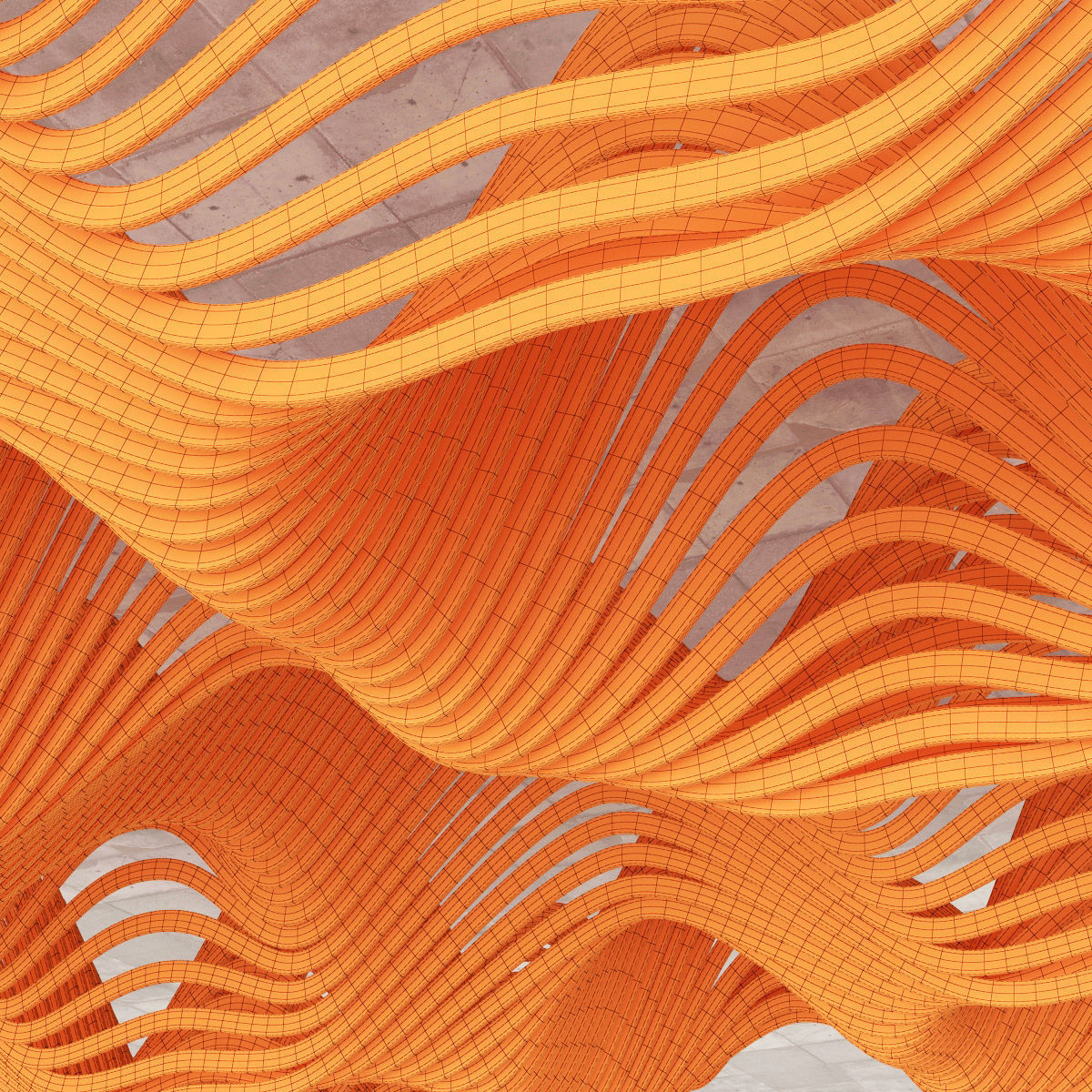 Parametric wood Hall ceiling 3D model | CGTrader