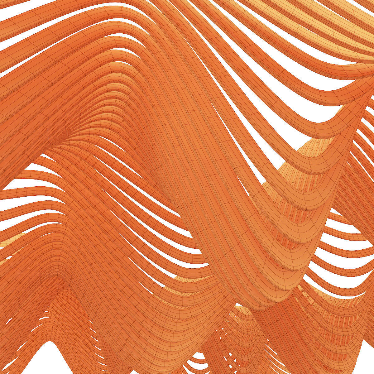 Parametric wood Hall ceiling 3D model | CGTrader