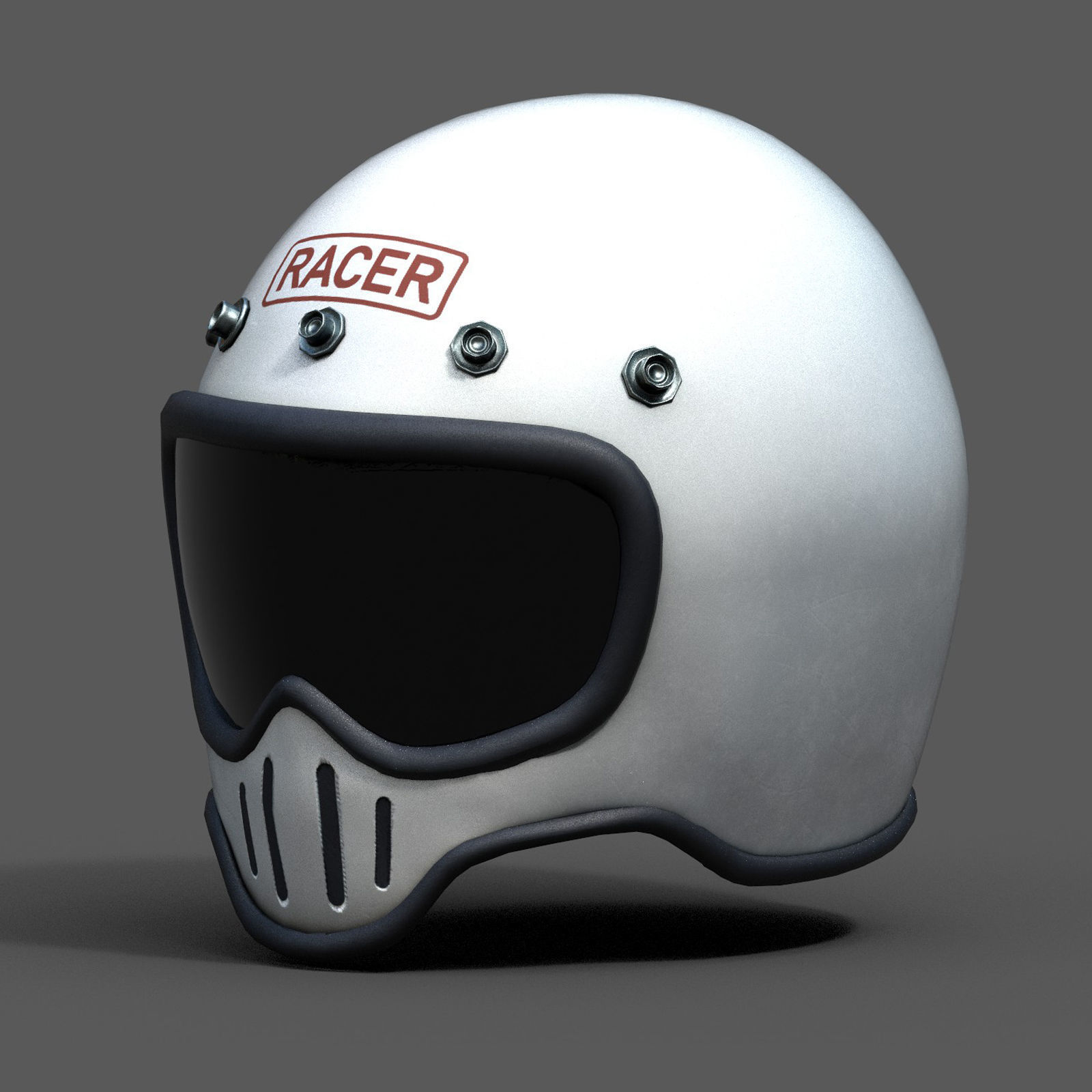 3D model Helmet scifi fantasy pilot military racer bike VR / AR / low ...