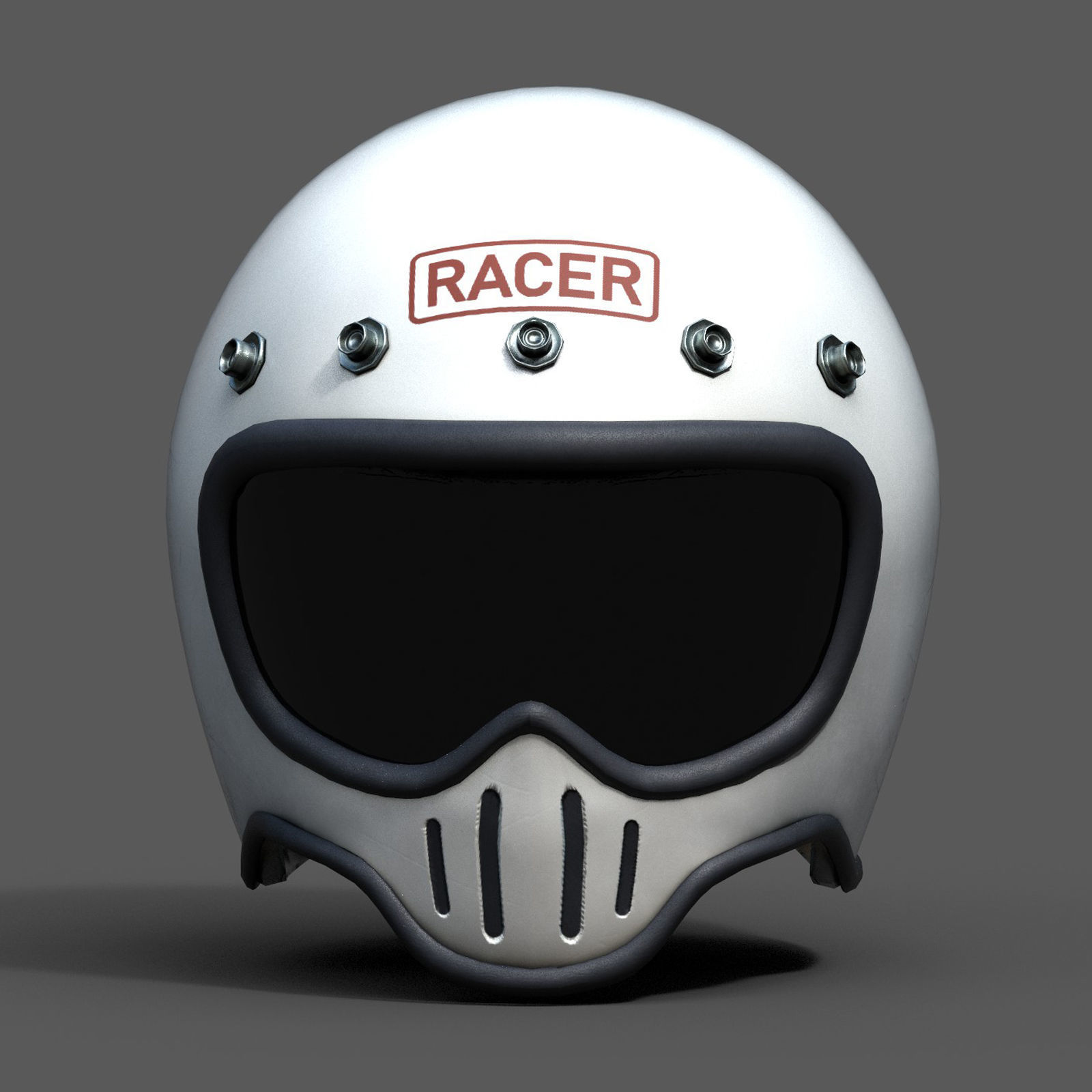 3D model Helmet scifi fantasy pilot military racer bike VR / AR / low ...