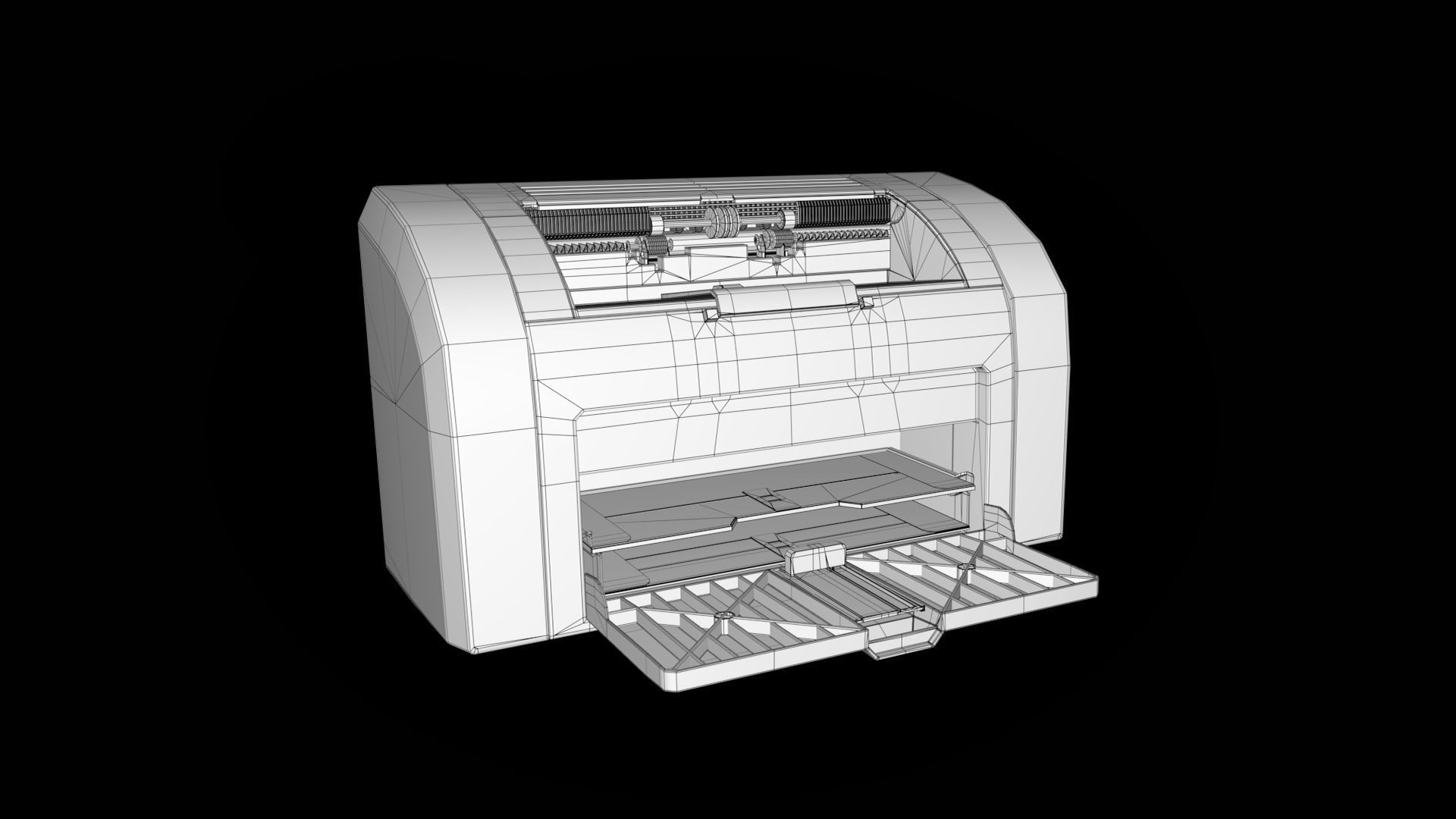 Printer 3D model rigged | CGTrader