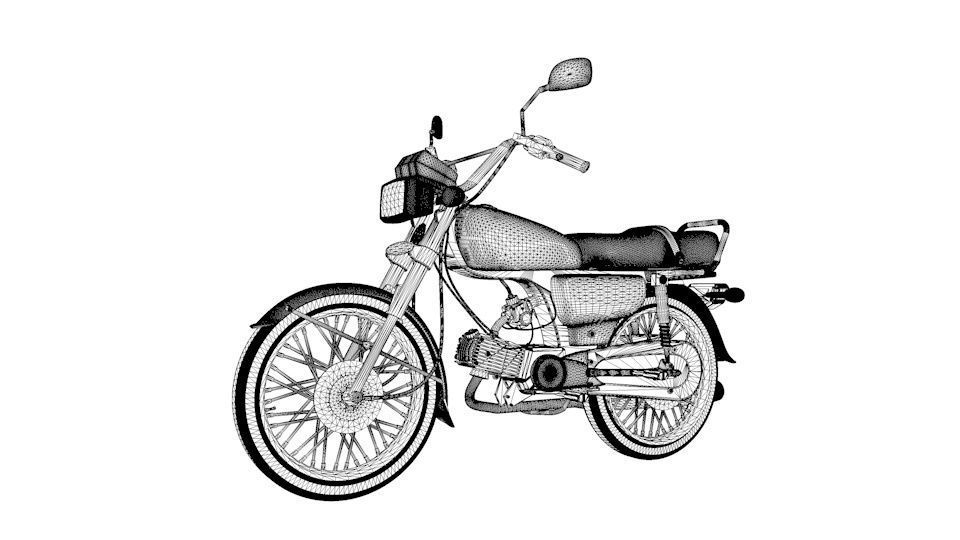Motor Cycle CD70 3D model | CGTrader