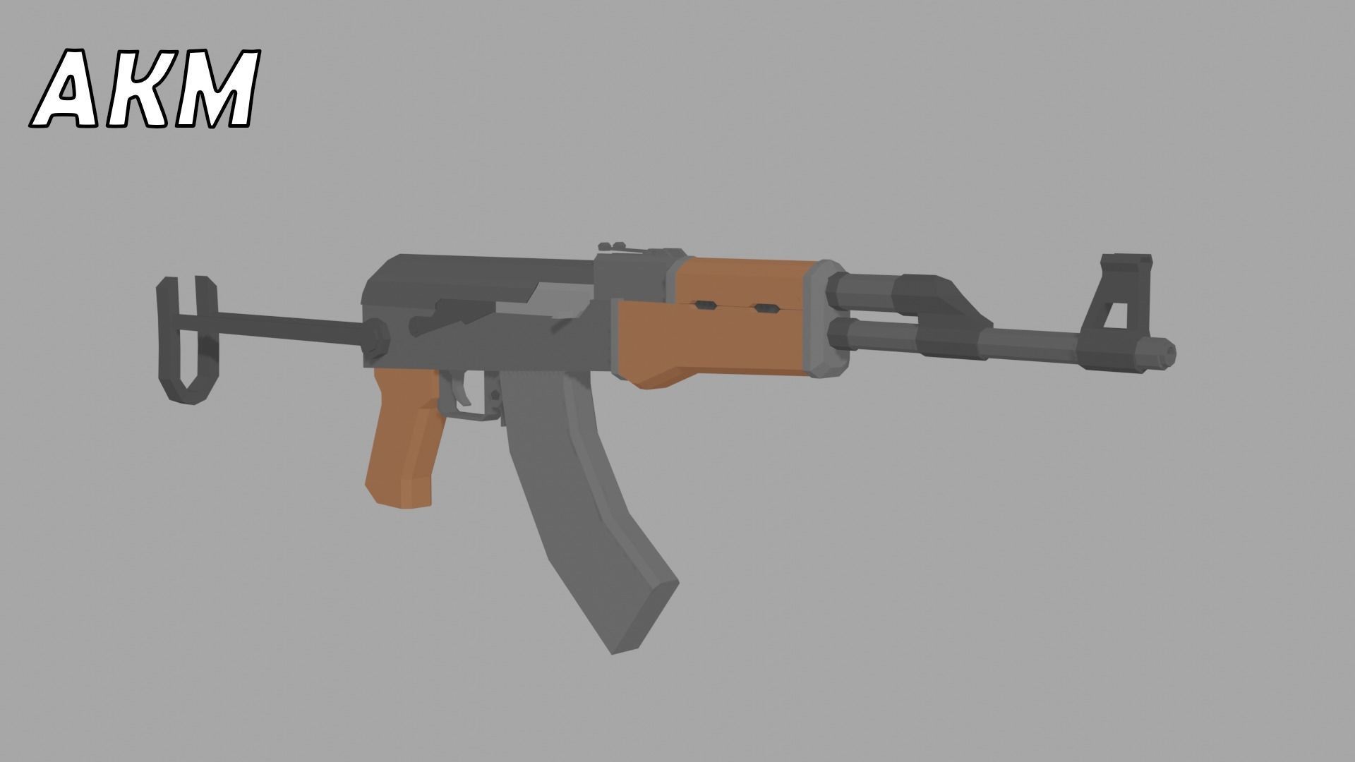 3D model 5 AK Rifles Low-Poly Pack VR / AR / low-poly | CGTrader
