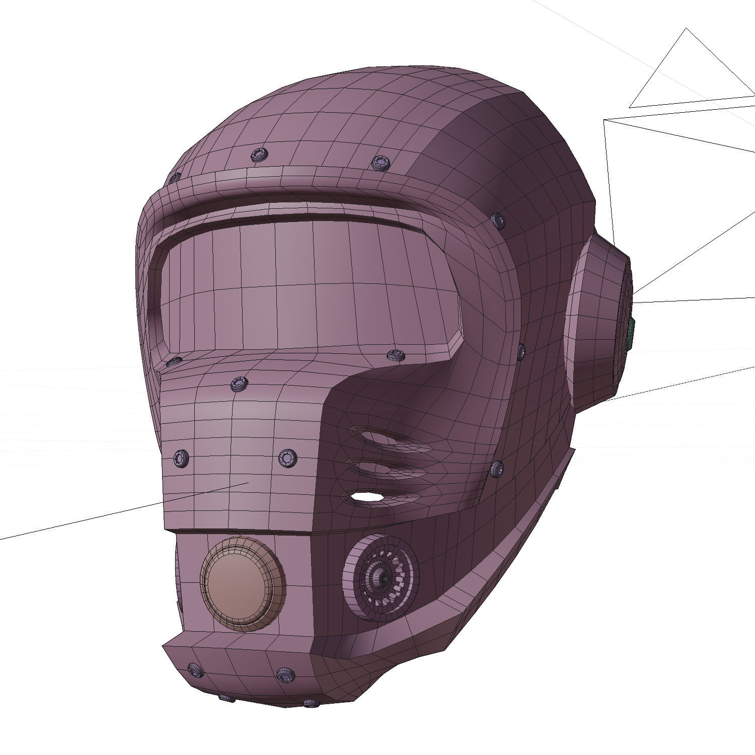 3D model Low poly sci fi helmet VR / AR / low-poly | CGTrader