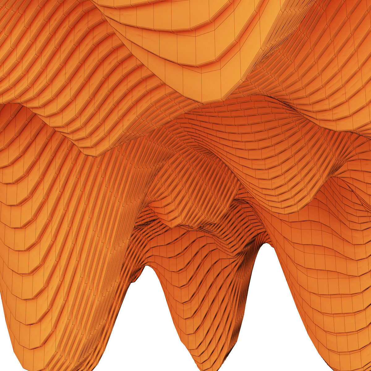 Parametric wood Hall ceiling n2 3D model | CGTrader