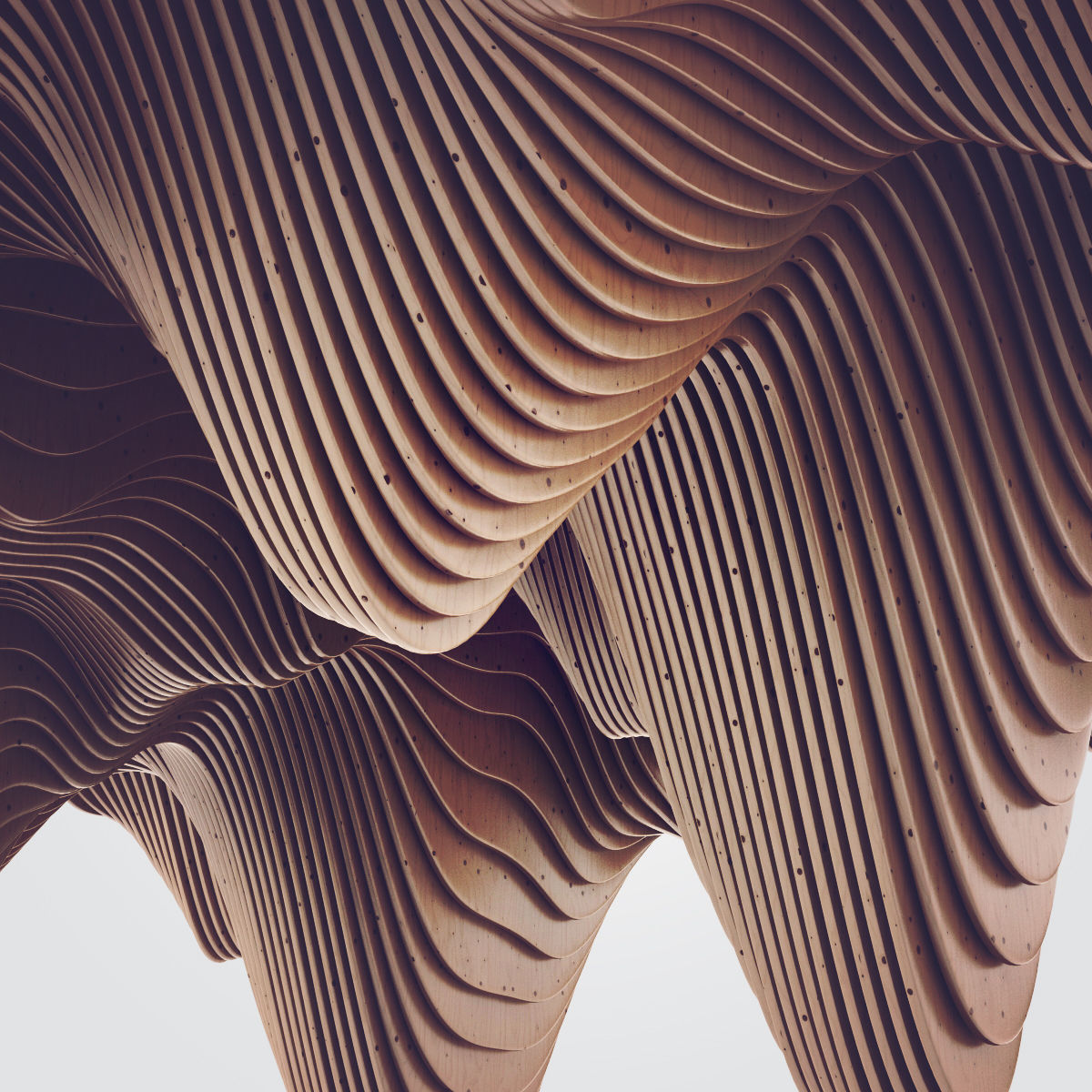 Parametric wood Hall ceiling n2 3D model | CGTrader