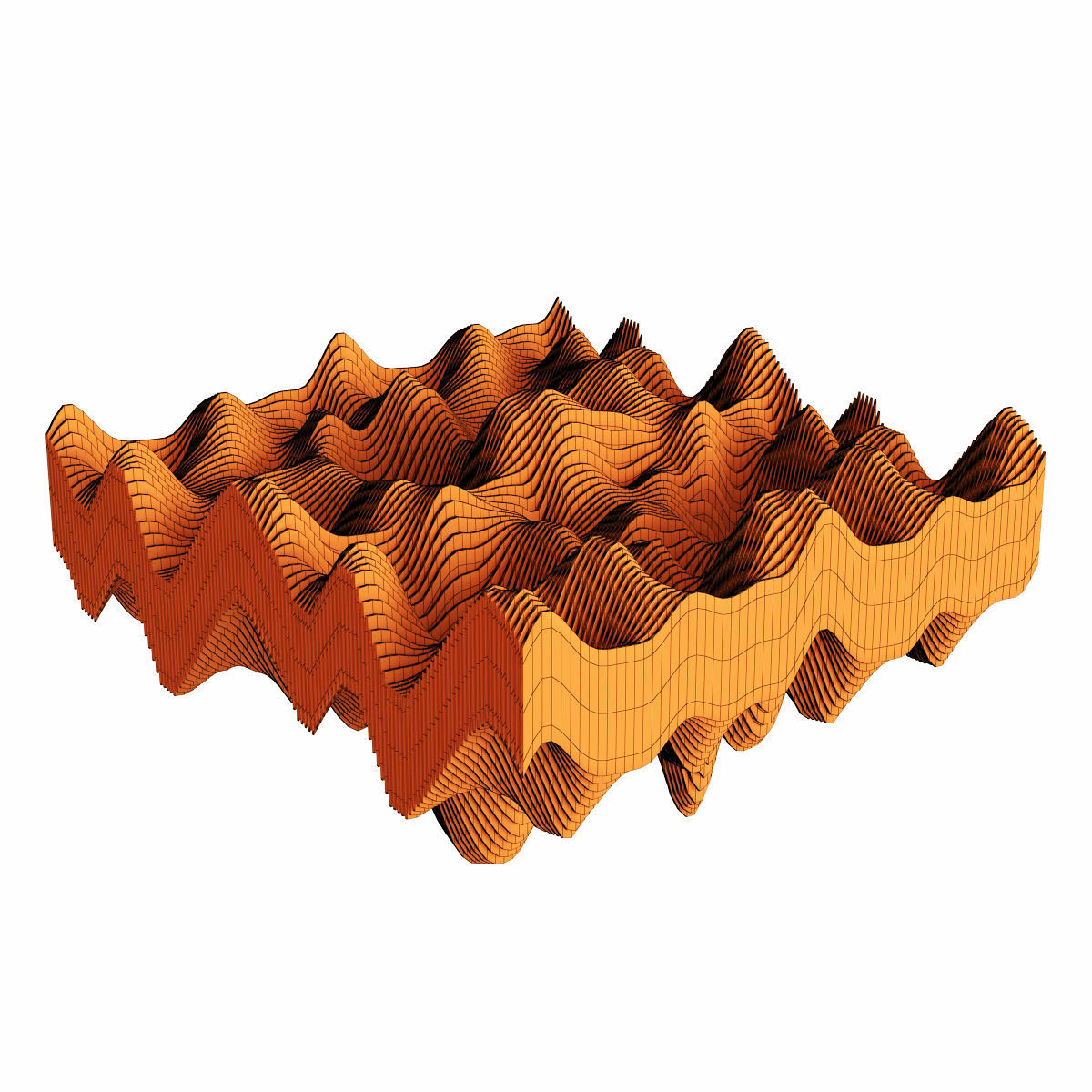 Parametric wood Hall ceiling n2 3D model | CGTrader
