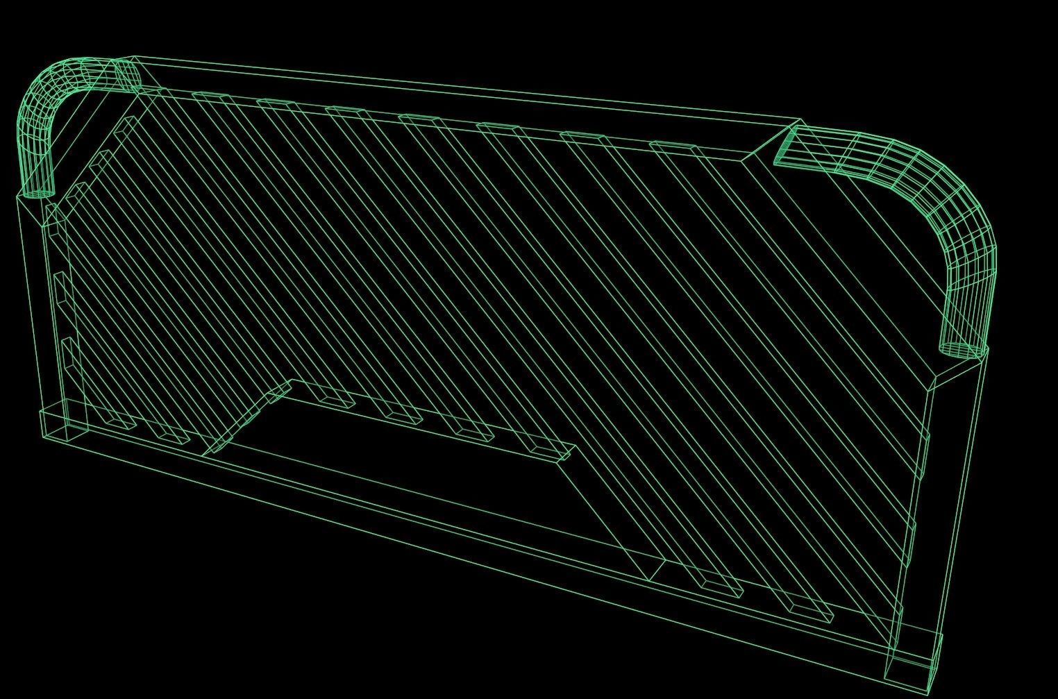 3D model Cyberpunk barrier Guard - sci fi - game ready VR / AR / low ...