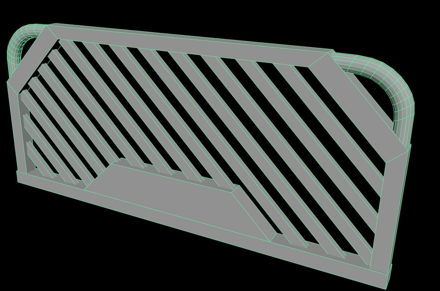 3D model Cyberpunk barrier Guard - sci fi - game ready VR / AR / low ...