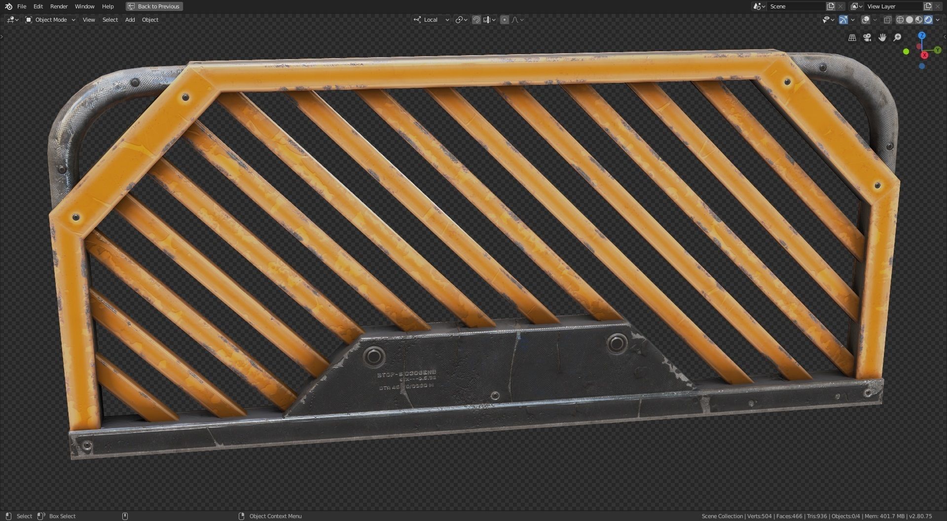 3D model Cyberpunk barrier Guard - sci fi - game ready VR / AR / low ...