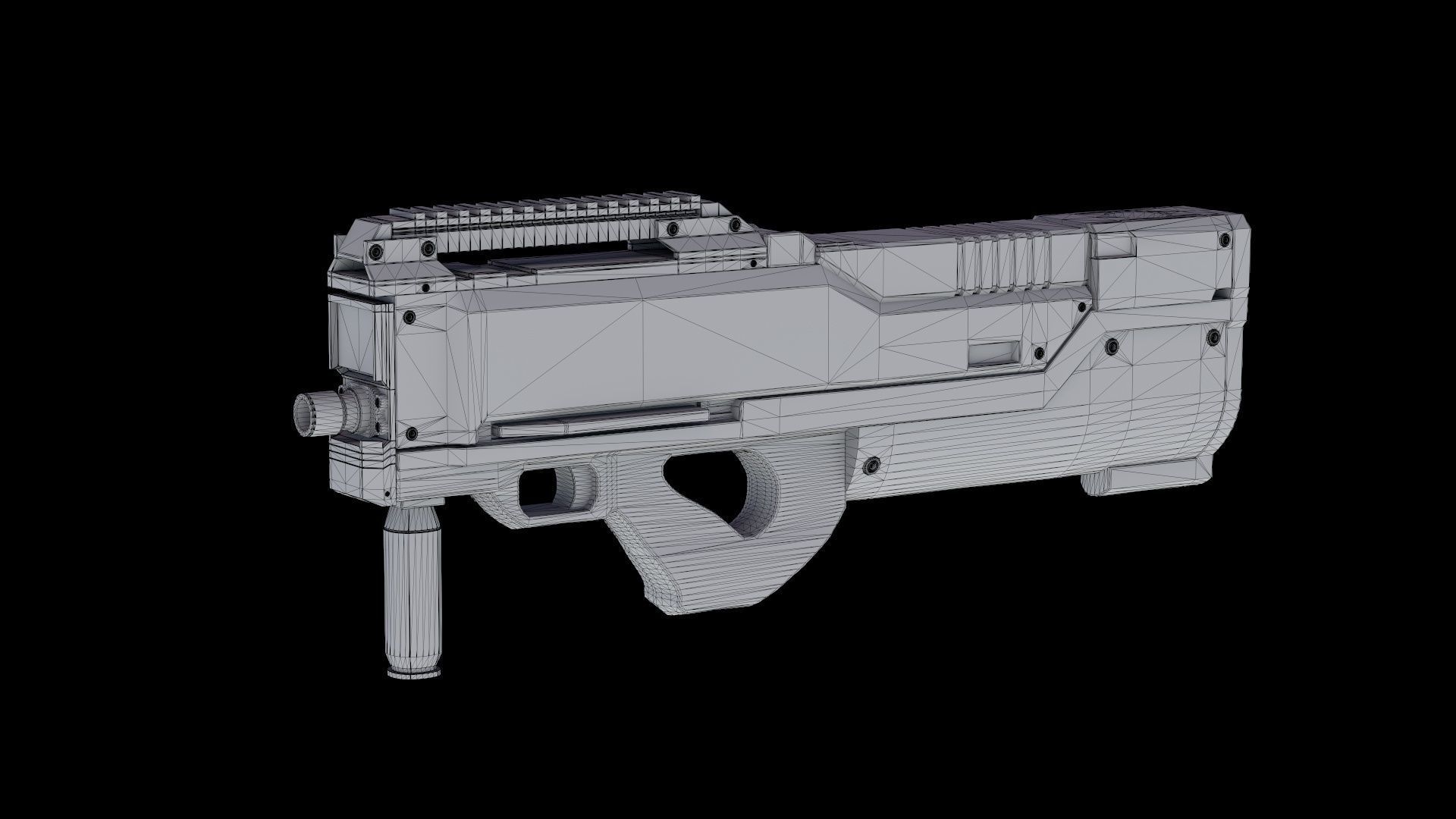sci-fi gun free 3D model | CGTrader