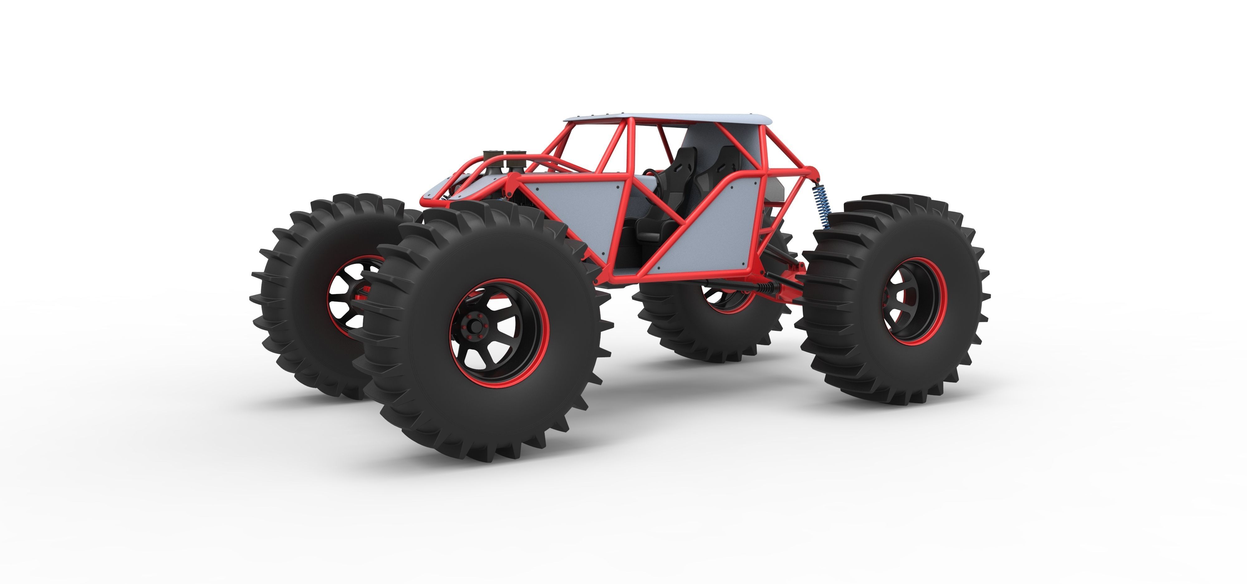 Mud bogger with SHERP tires 3D model | CGTrader
