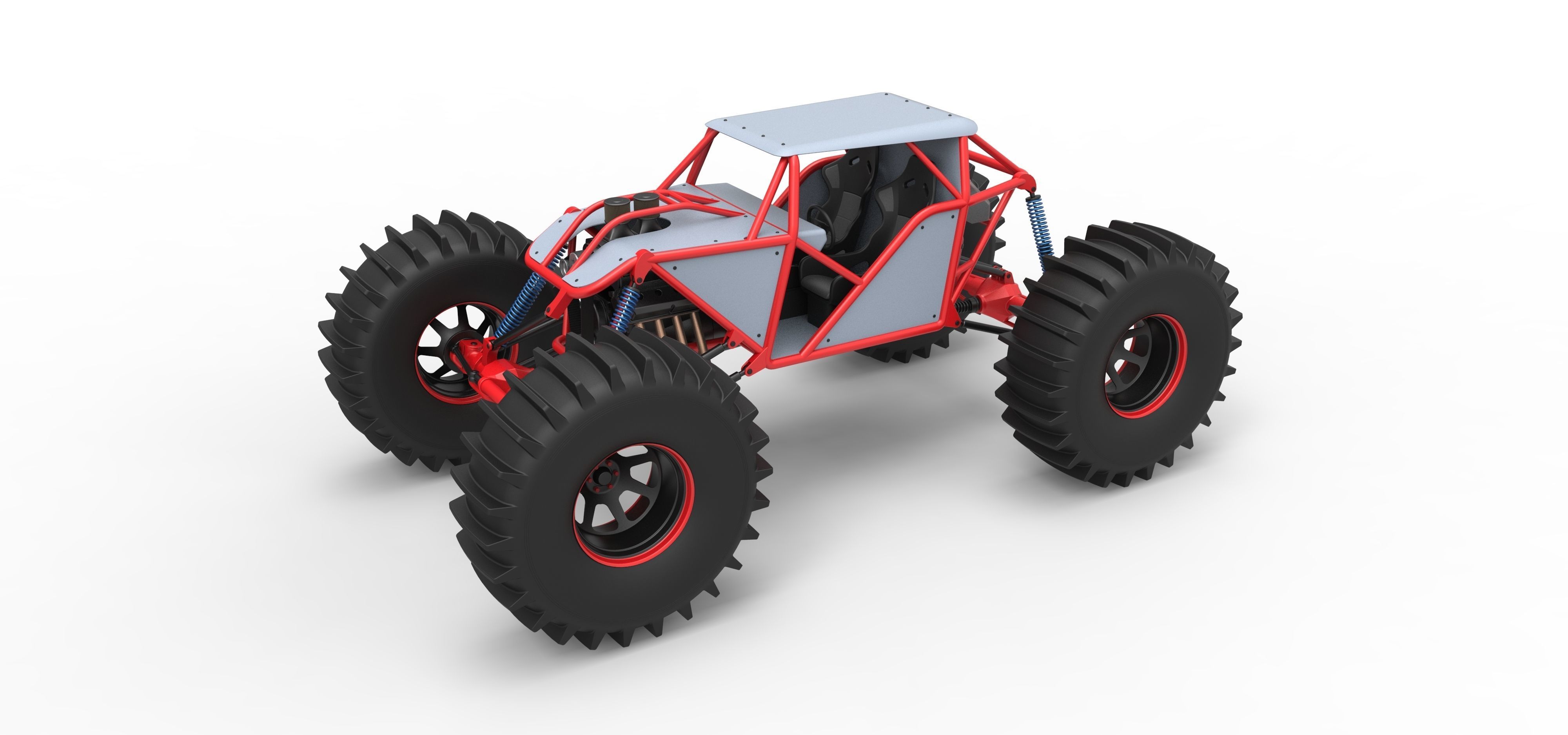 Mud bogger with SHERP tires 3D model | CGTrader