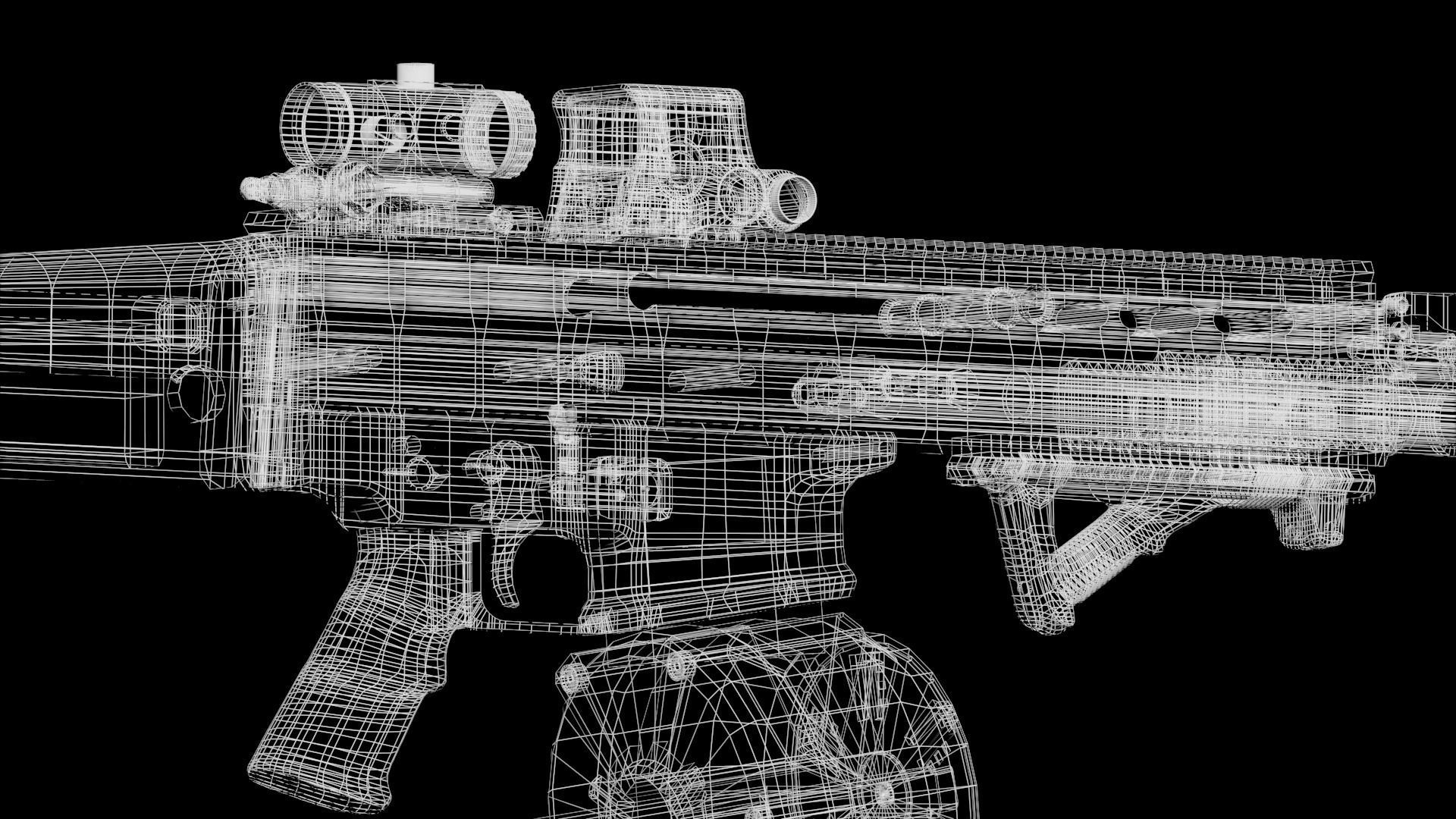 3D model FN SCAR - H - LMG - With Attachments - Highly Detailed - PBR ...