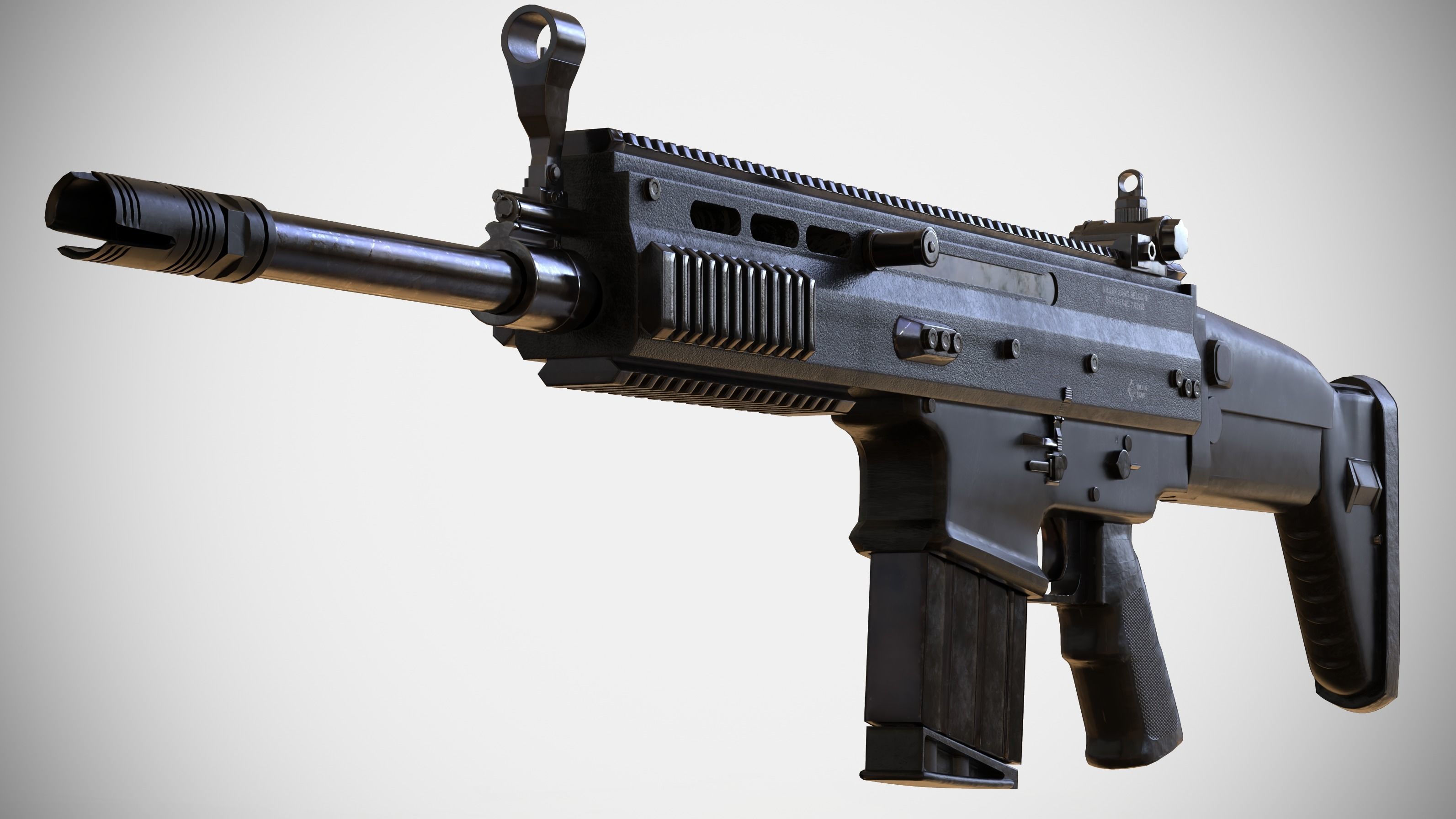 3D model FN SCAR - H - LMG - With Attachments - Highly Detailed - PBR ...