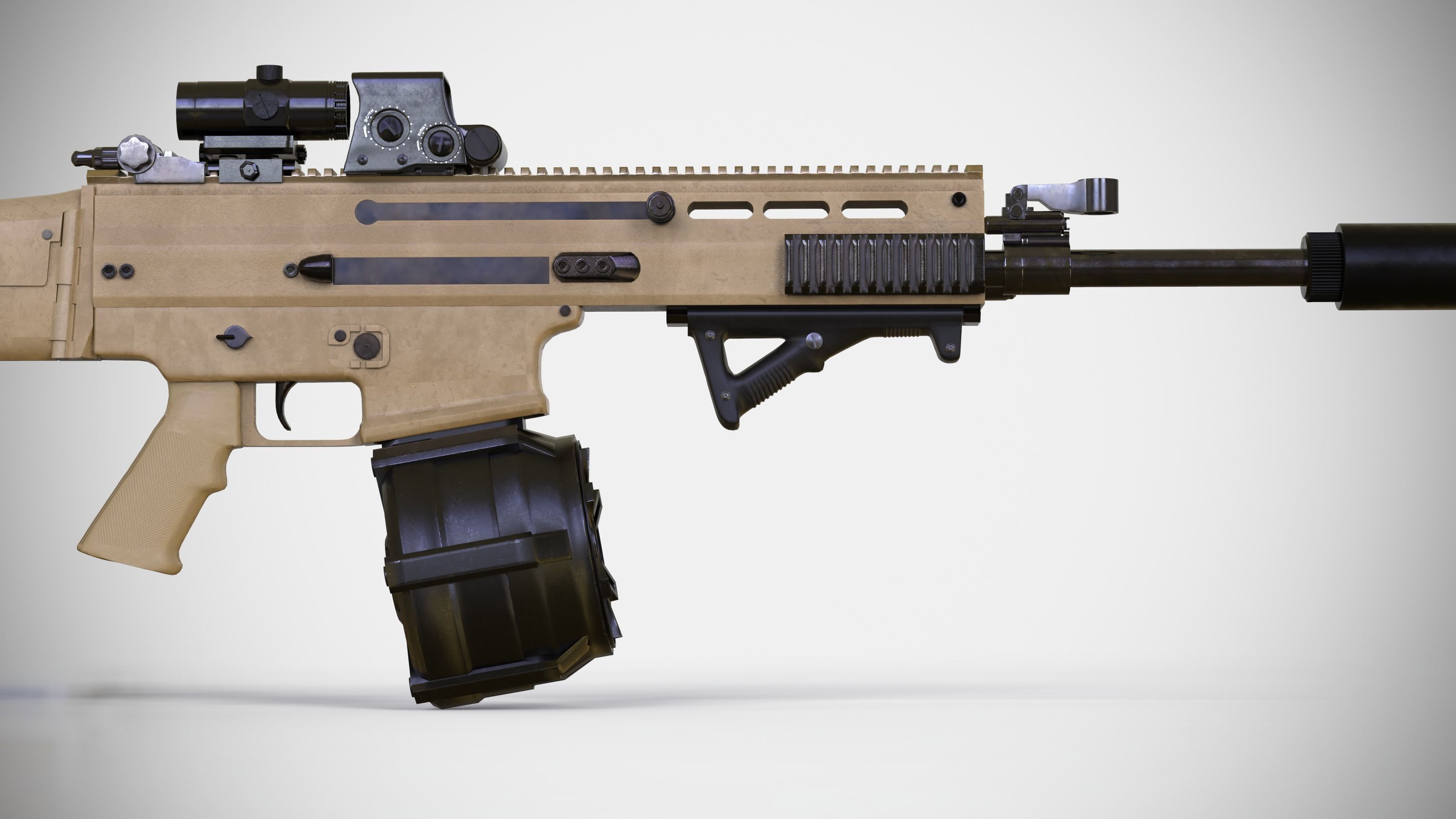 3D model FN SCAR - H - LMG - With Attachments - Highly Detailed - PBR ...