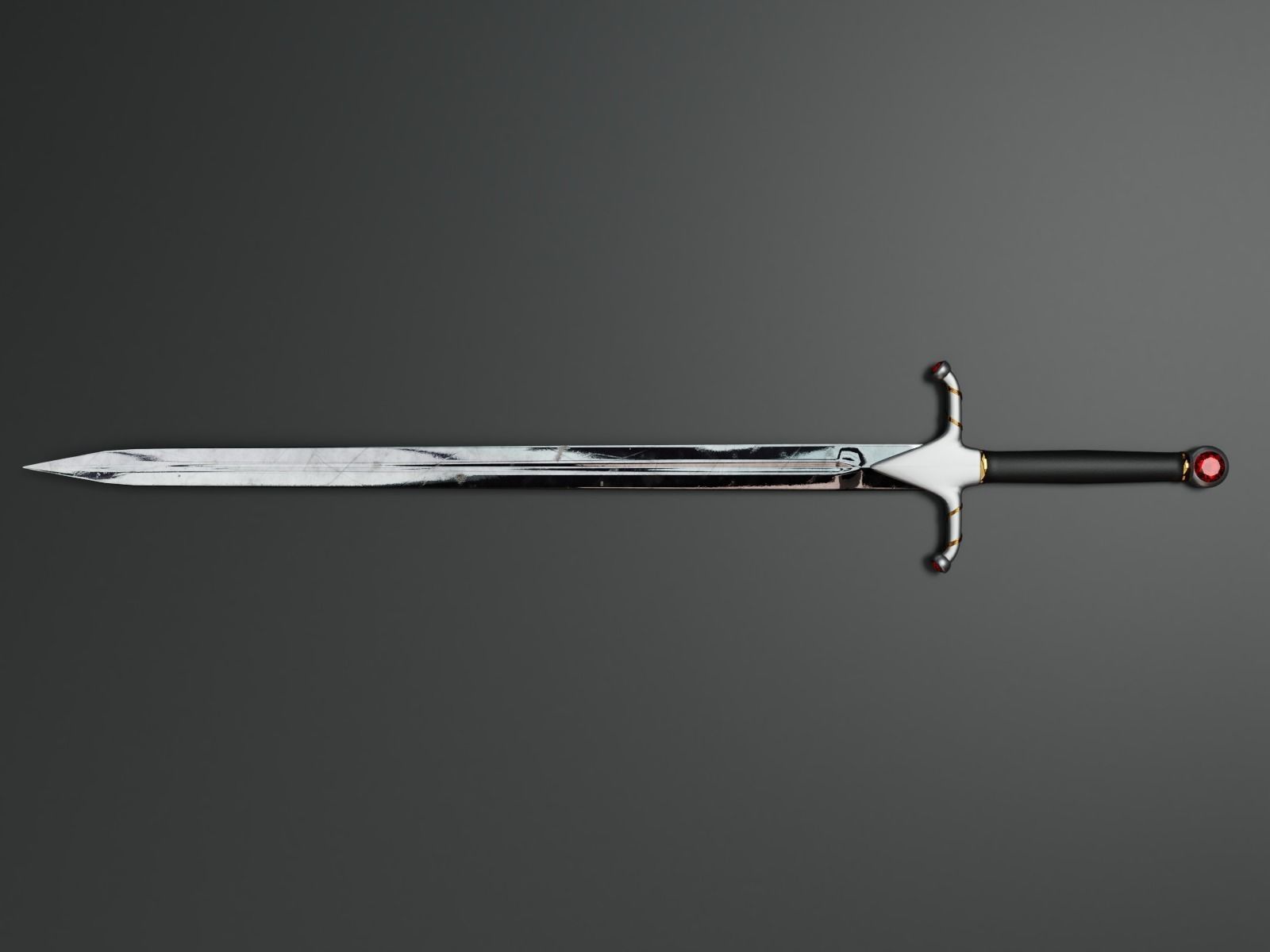 The Red Gem Sword 3D model | CGTrader