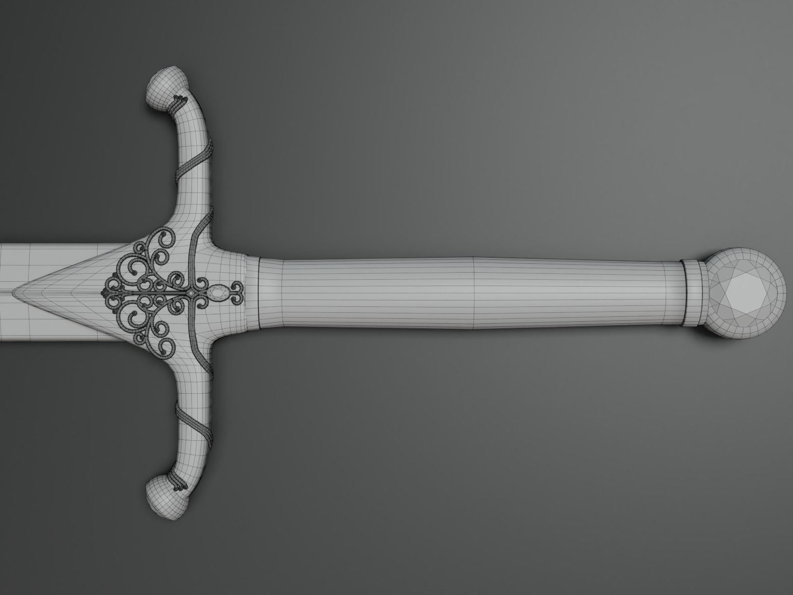 The Red Gem Sword 3D model | CGTrader