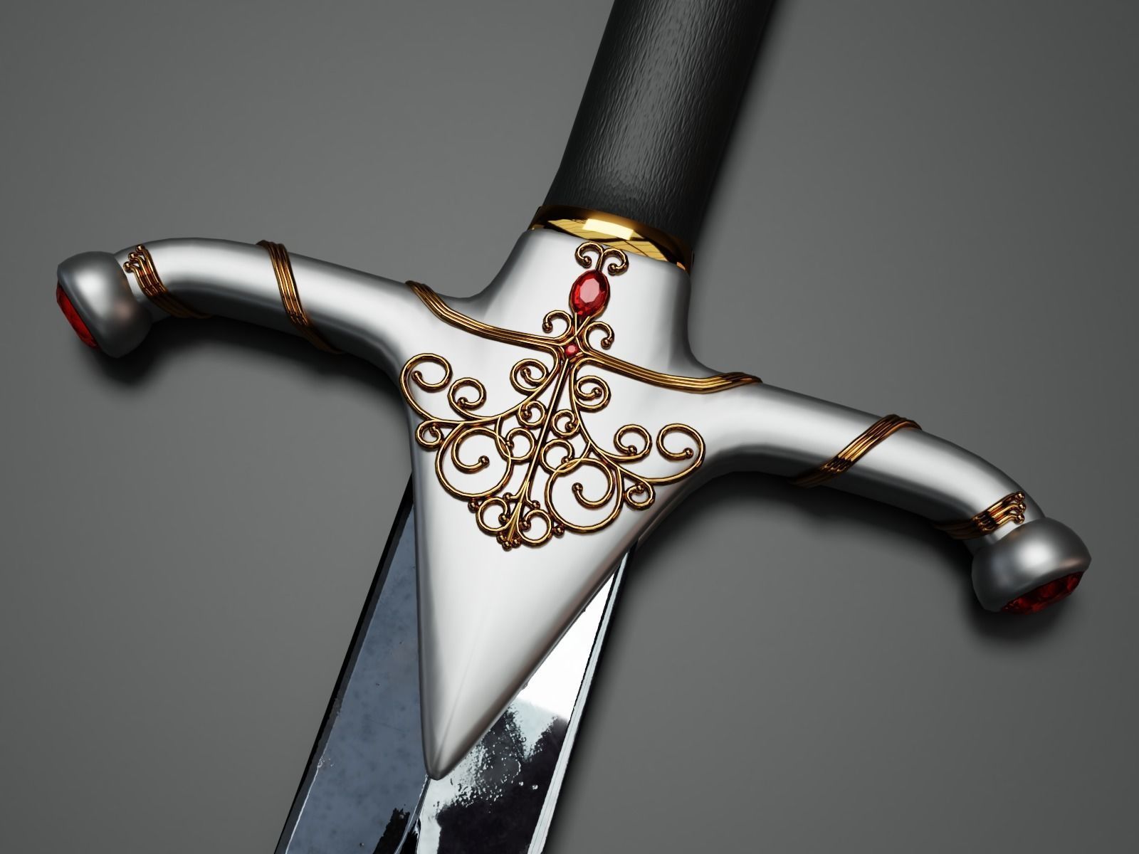 The Red Gem Sword 3D model | CGTrader