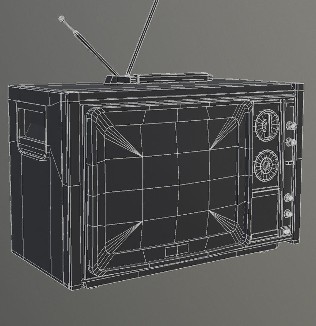 3D model 80s Retro Television VR / AR / low-poly | CGTrader