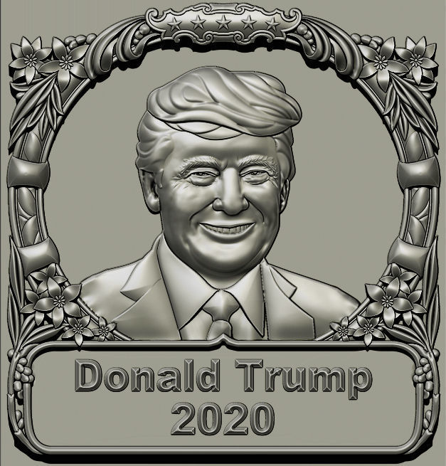 Donald Trump 2020 free 3D model 3D printable | CGTrader