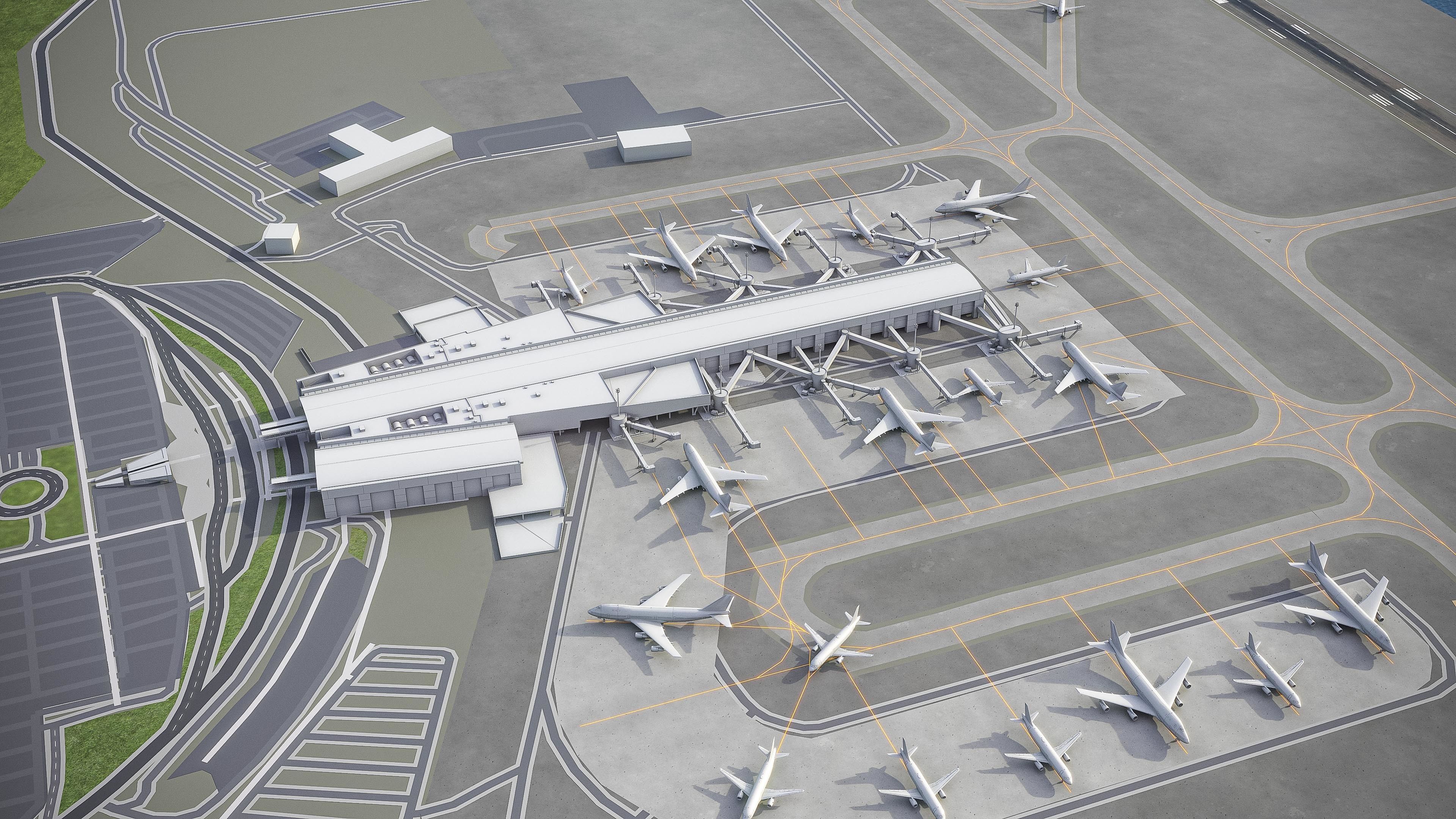 3D model Larnaca International Airport - LCA VR / AR / low-poly | CGTrader