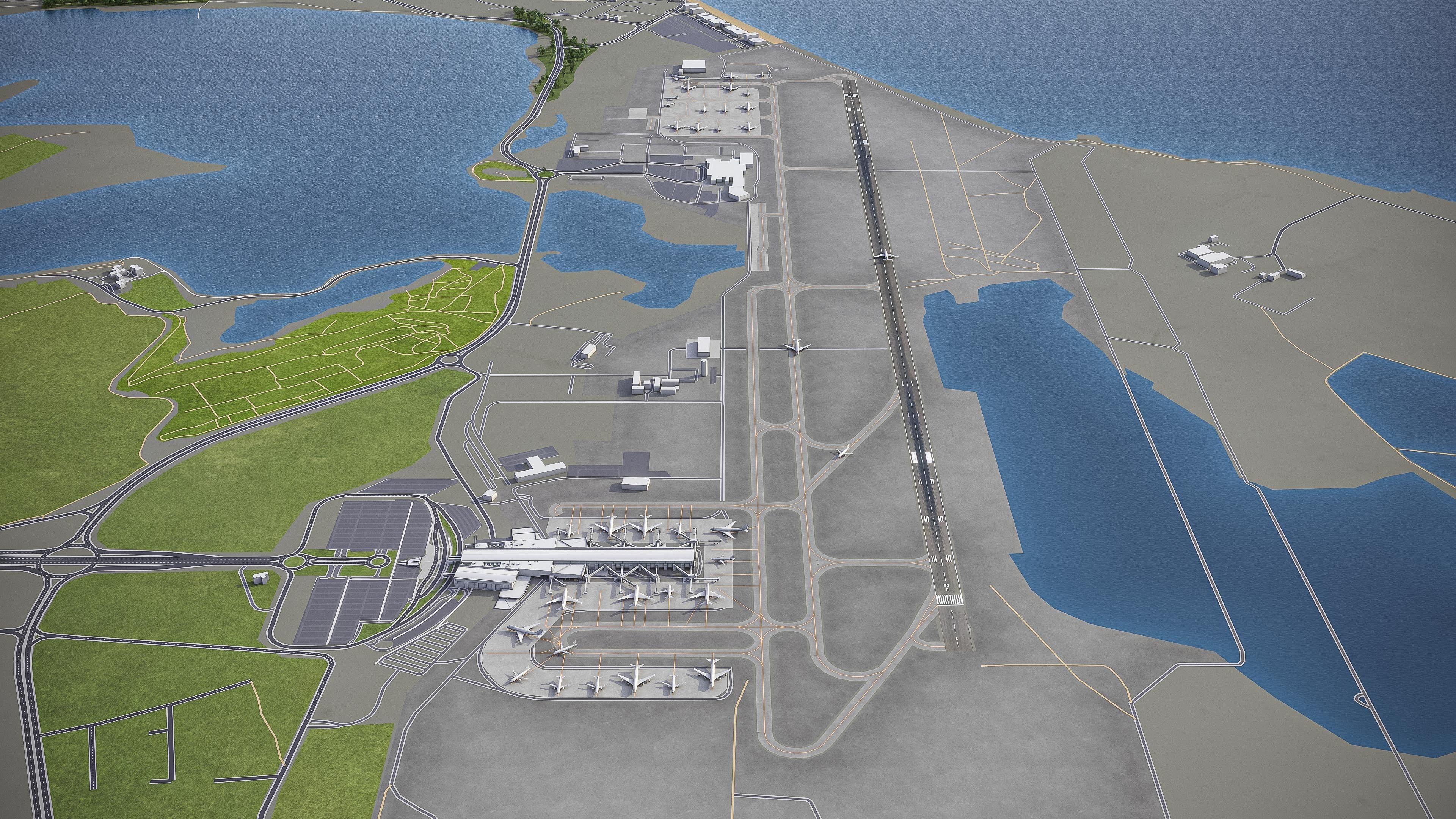 3D model Larnaca International Airport - LCA VR / AR / low-poly | CGTrader