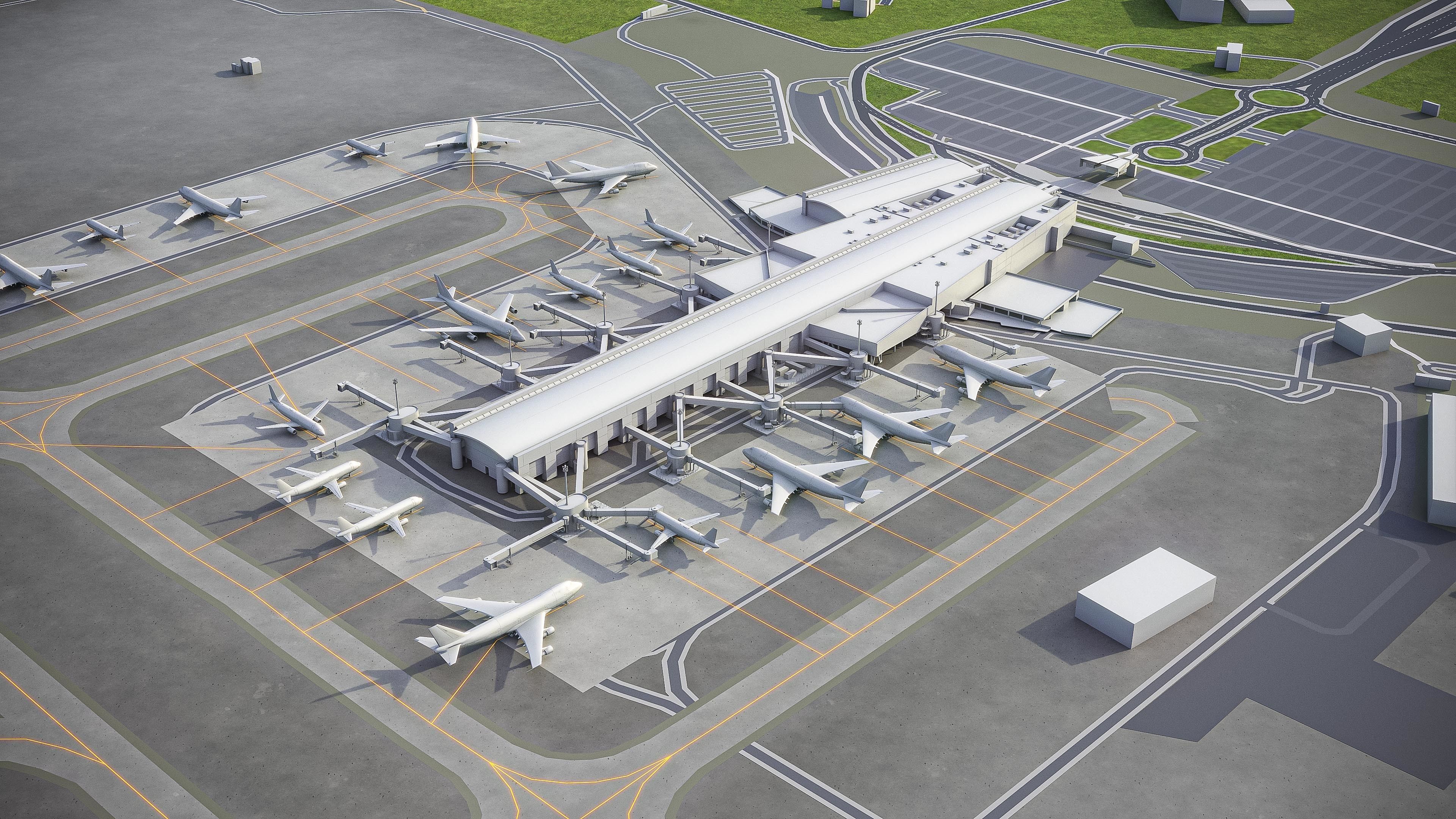 3D model Larnaca International Airport - LCA VR / AR / low-poly | CGTrader