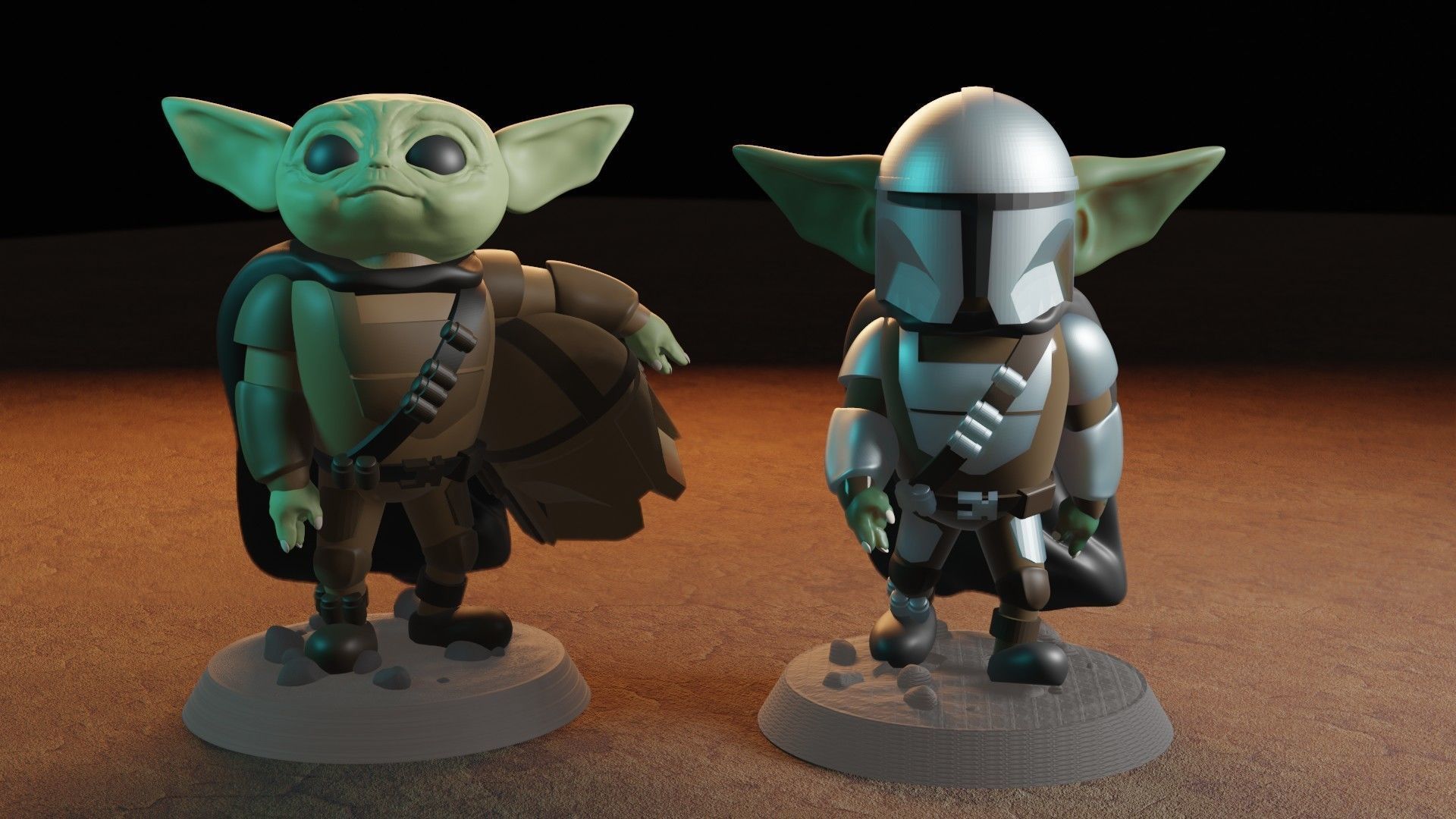 BABY YODA MANDALORIAN 3D model 3D printable | CGTrader