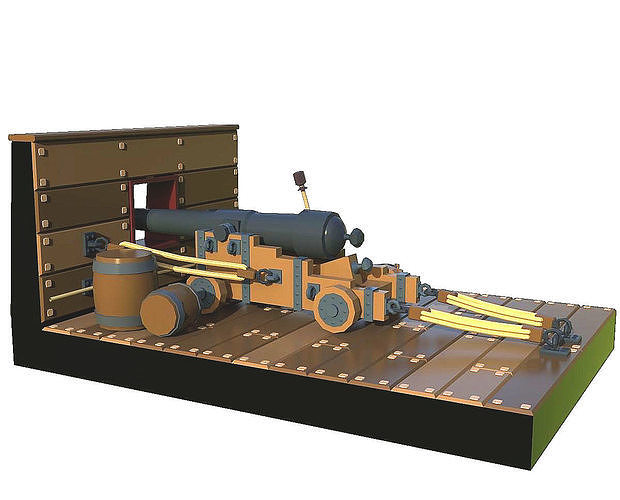 3D model Cannon lowpoly VR / AR / low-poly | CGTrader