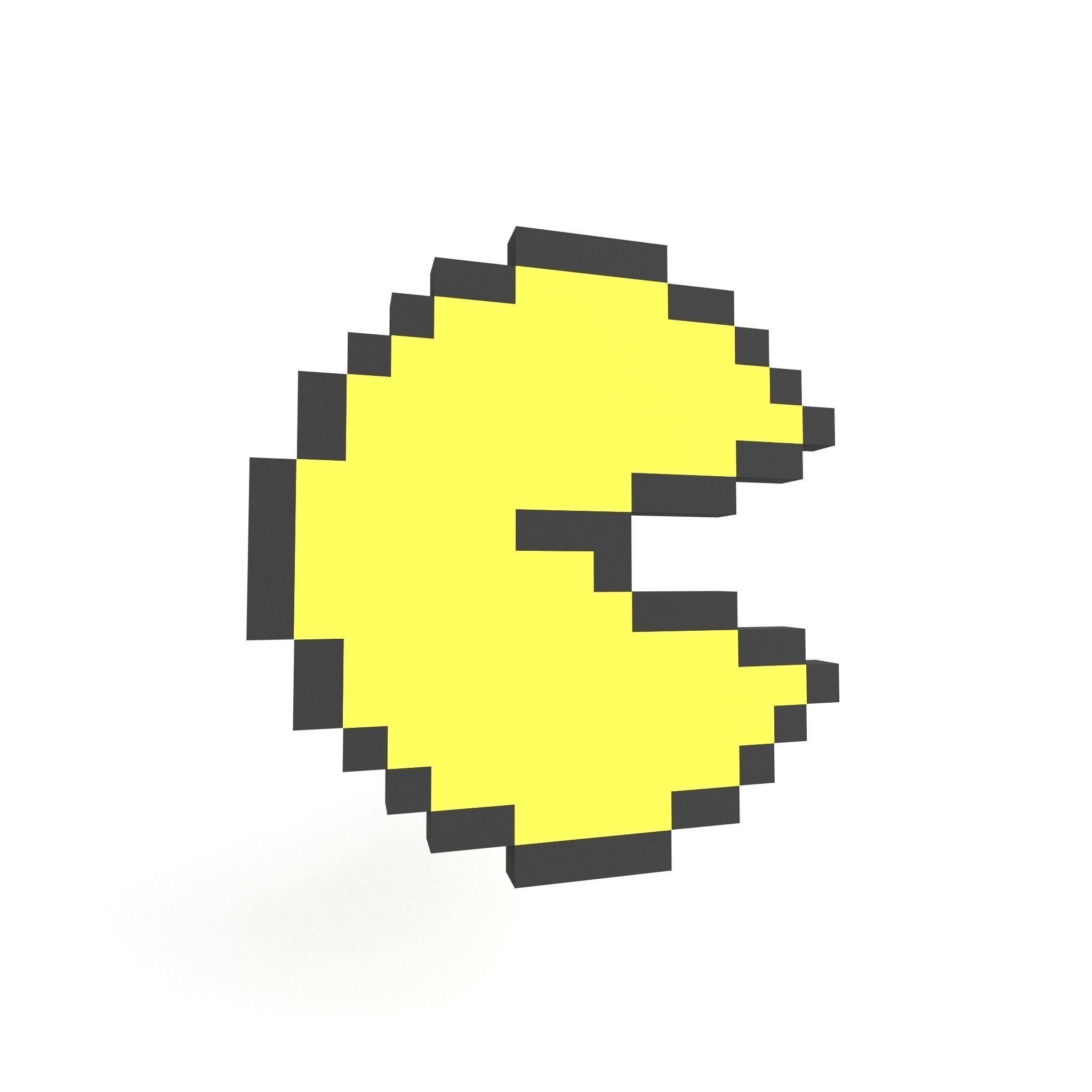 3D model Pixel Pacman v1 001 VR / AR / low-poly | CGTrader