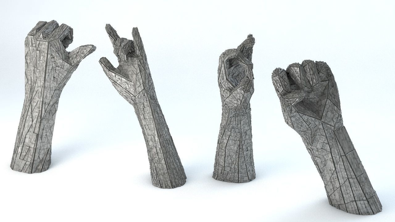 3D model Sci-Fi Shapes - The Hands VR / AR / low-poly | CGTrader