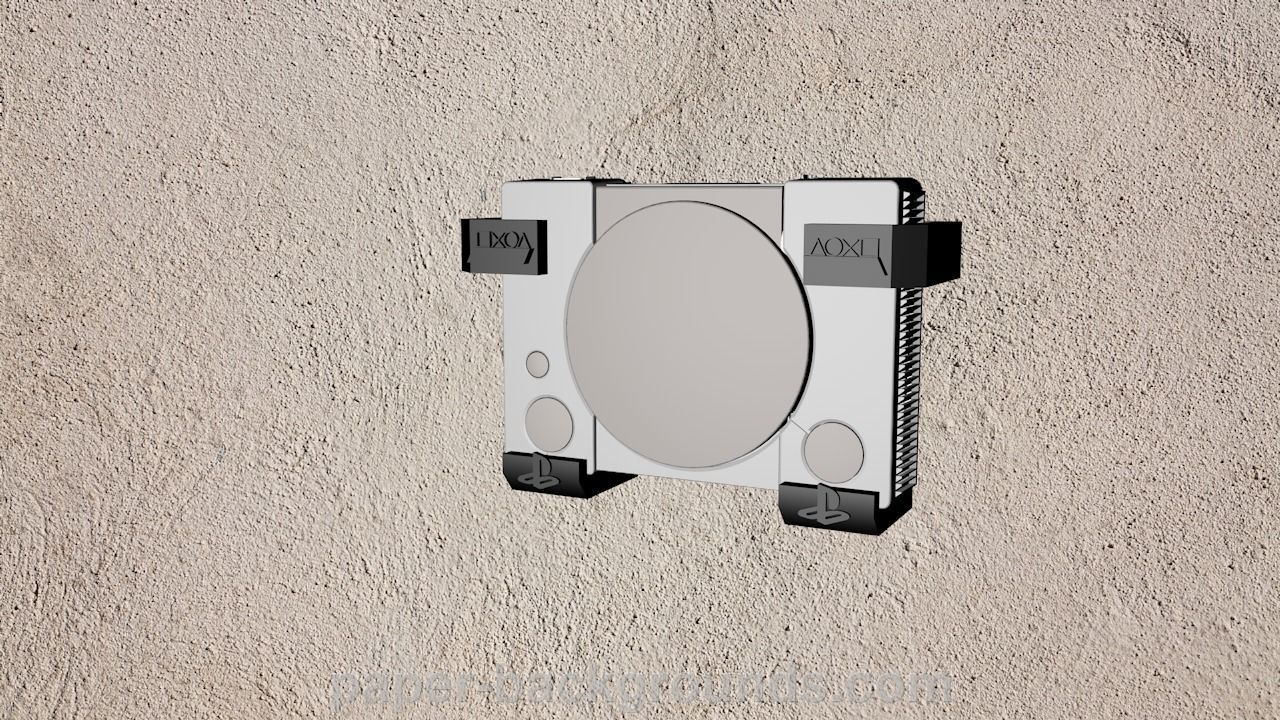 Playstation 1 Wall Mount 3D model 3D printable | CGTrader