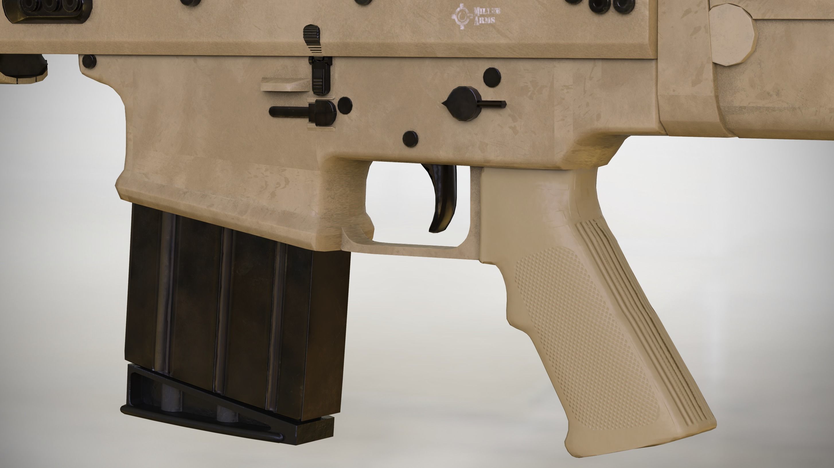 3D model FN SCAR - H - MK 17 - Highly Detailed - PBR - 3D Model VR / AR ...