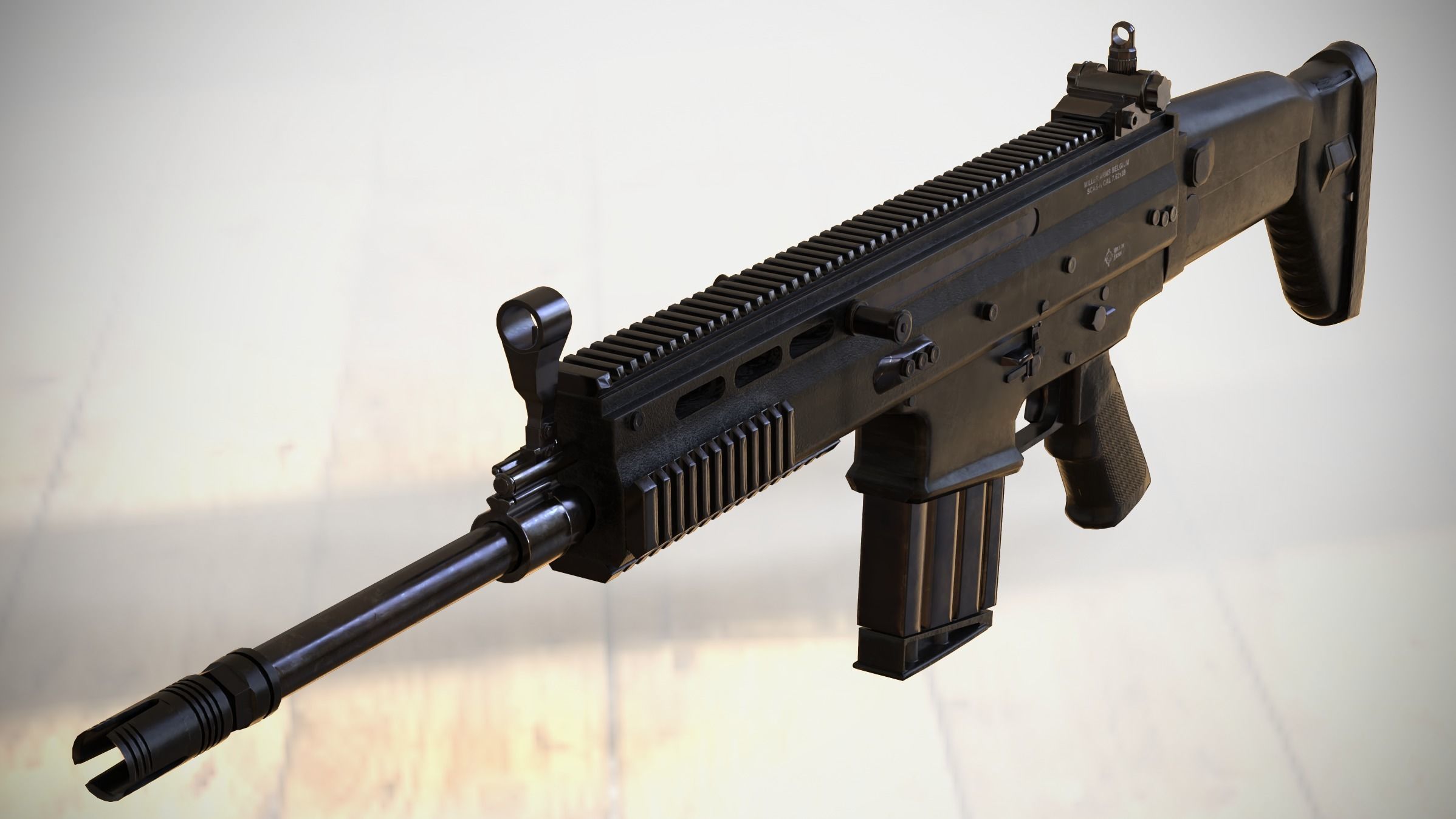 3D model FN SCAR - H - MK 17 - Highly Detailed - PBR - 3D Model VR / AR ...