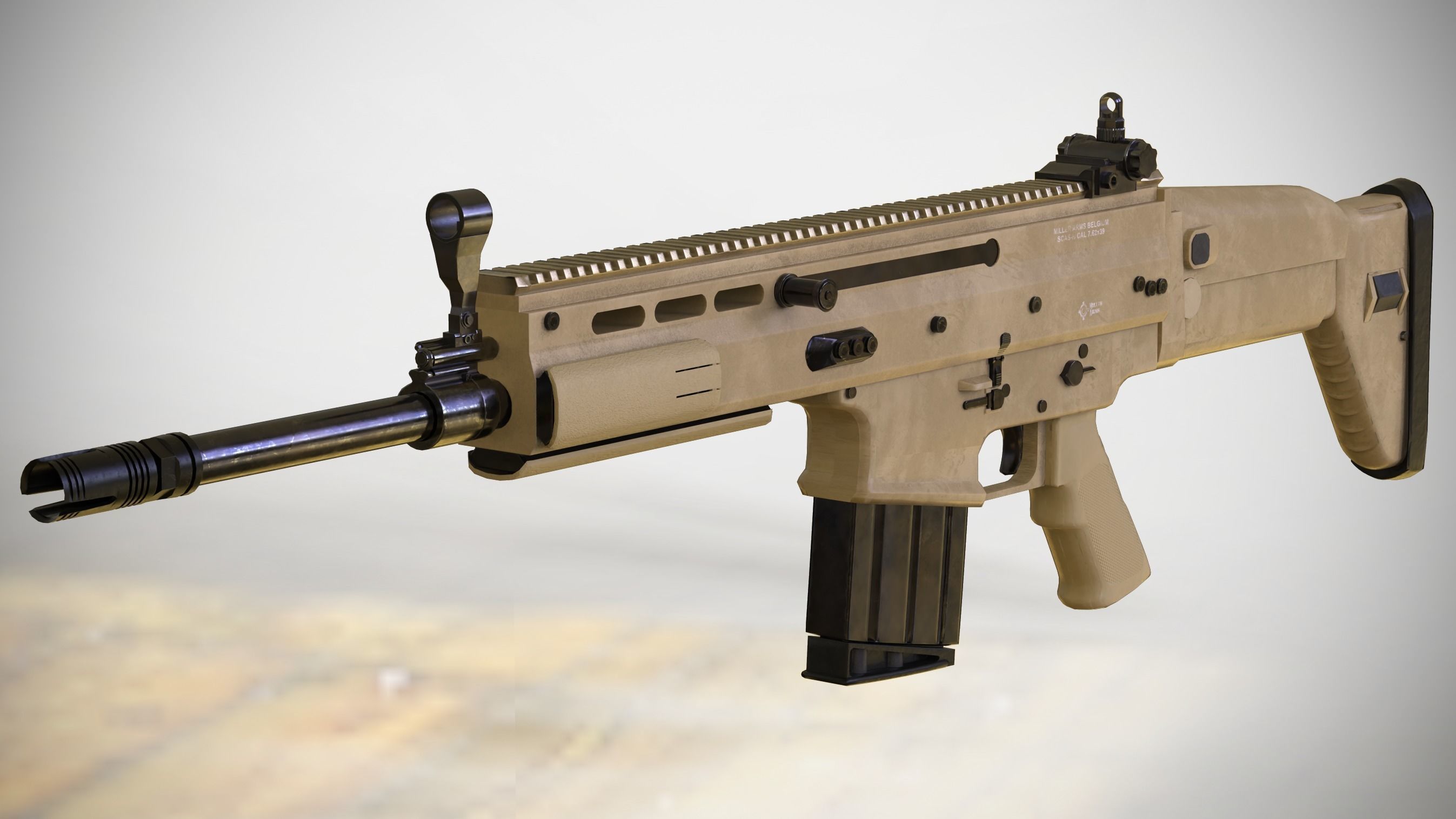 3D model FN SCAR - H - MK 17 - Highly Detailed - PBR - 3D Model VR / AR ...