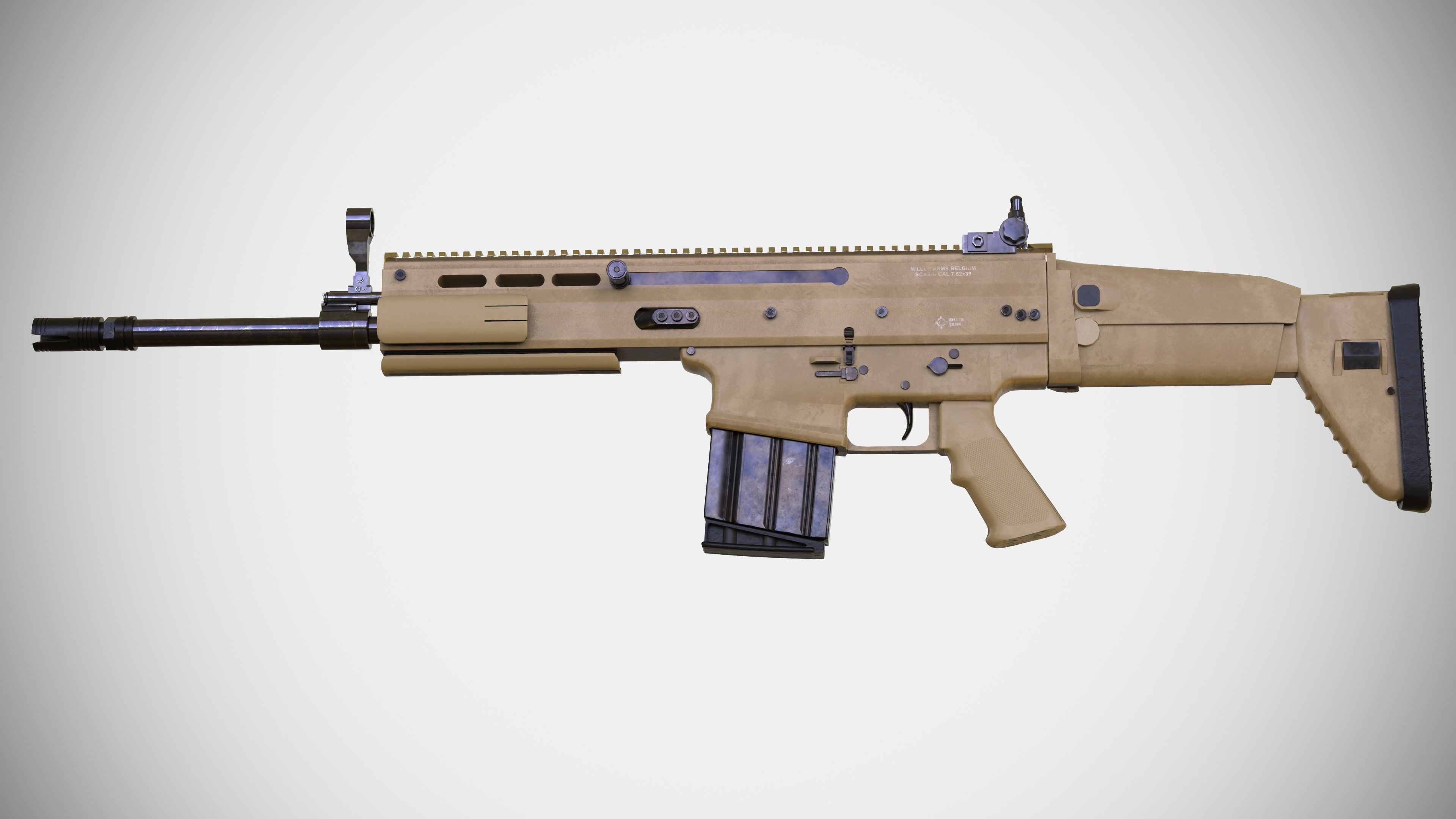 3D model FN SCAR - H - MK 17 - Highly Detailed - PBR - 3D Model VR / AR ...