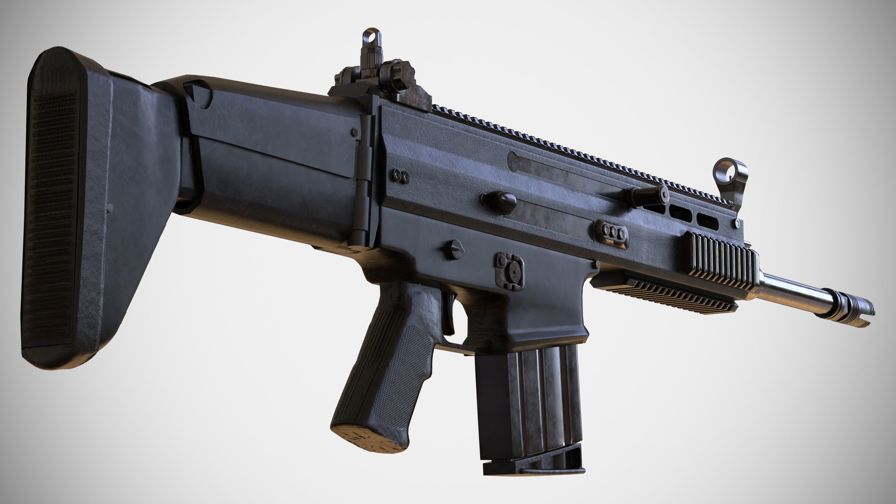 3D model FN SCAR - H - MK 17 - Highly Detailed - PBR - 3D Model VR / AR ...
