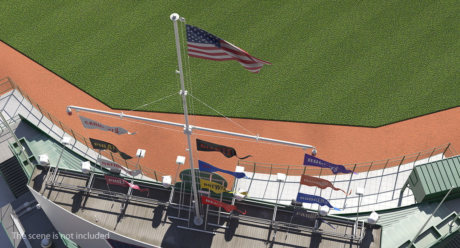 Stadium Flagpole 3D model | CGTrader