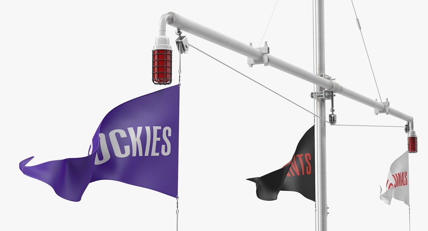 Stadium Flagpole 3D model | CGTrader