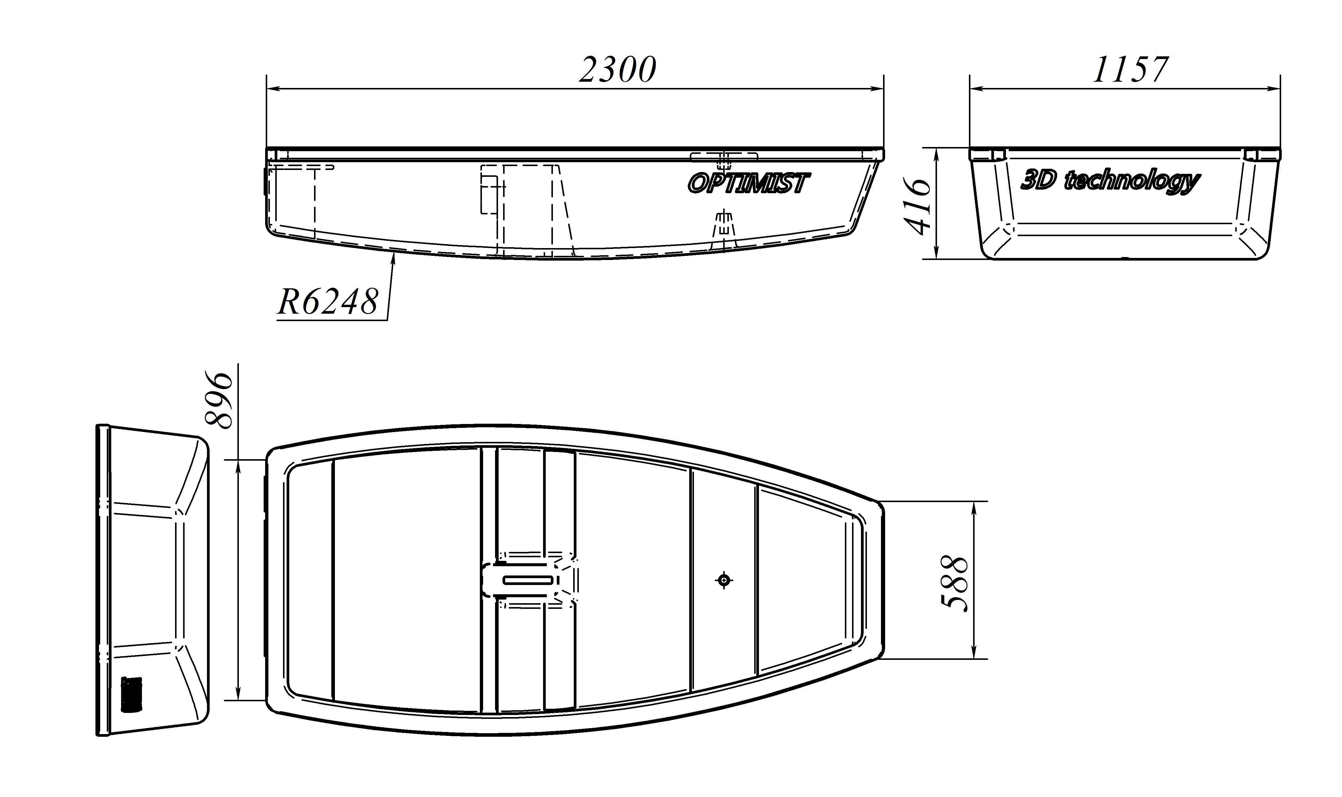 boat optimist 3d model in original size 3D model 3D printable | CGTrader