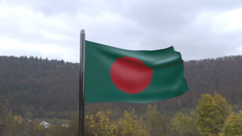 Flag of Bangladesh free 3D model | CGTrader