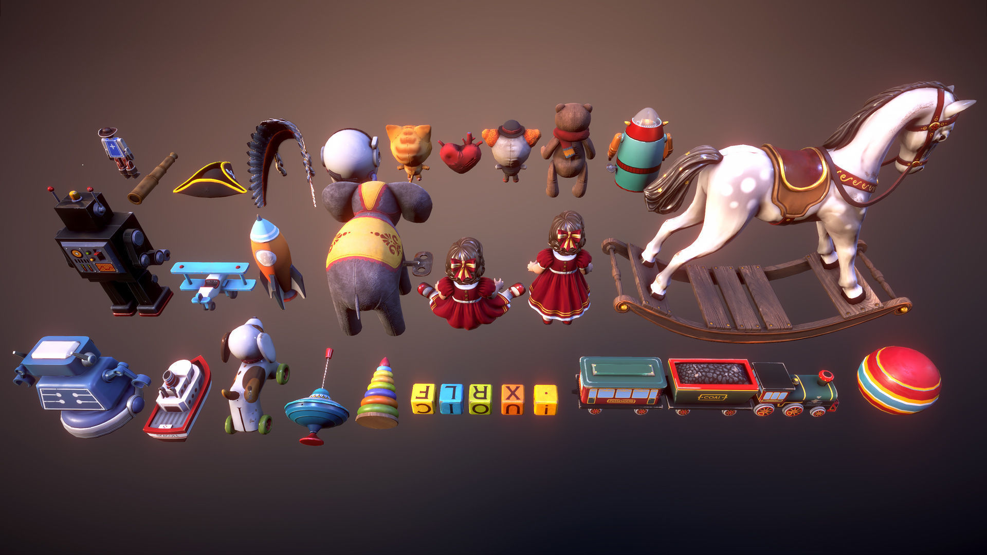 3D model Toys pack VR / AR / low-poly | CGTrader