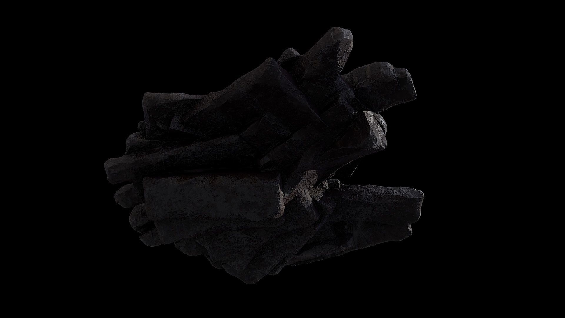 3D model Low poly sci fi flat rock plateau environment asset VR / AR ...