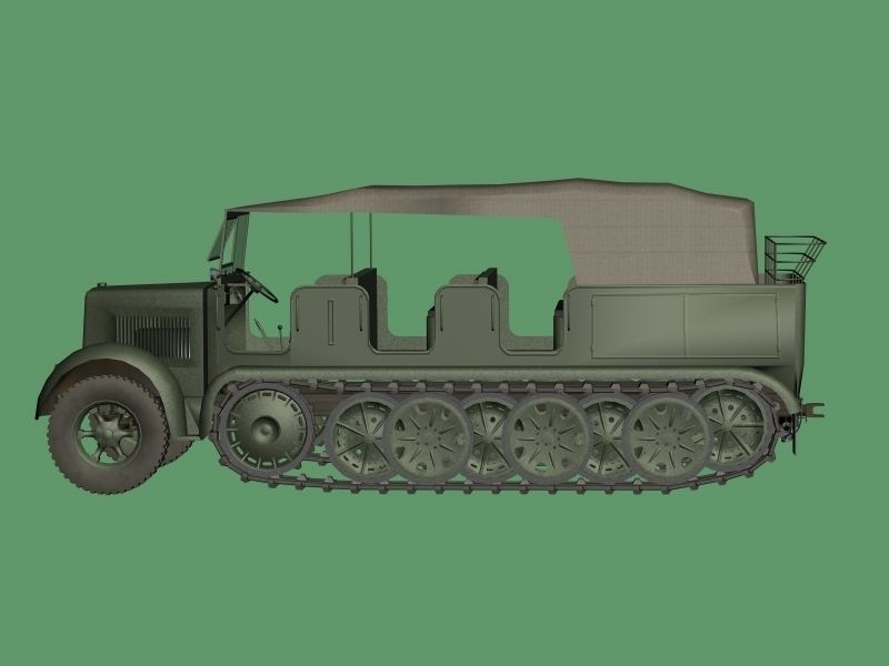 German Wwii Sdkfz 7 Half Track 3d Model Cgtrader 
