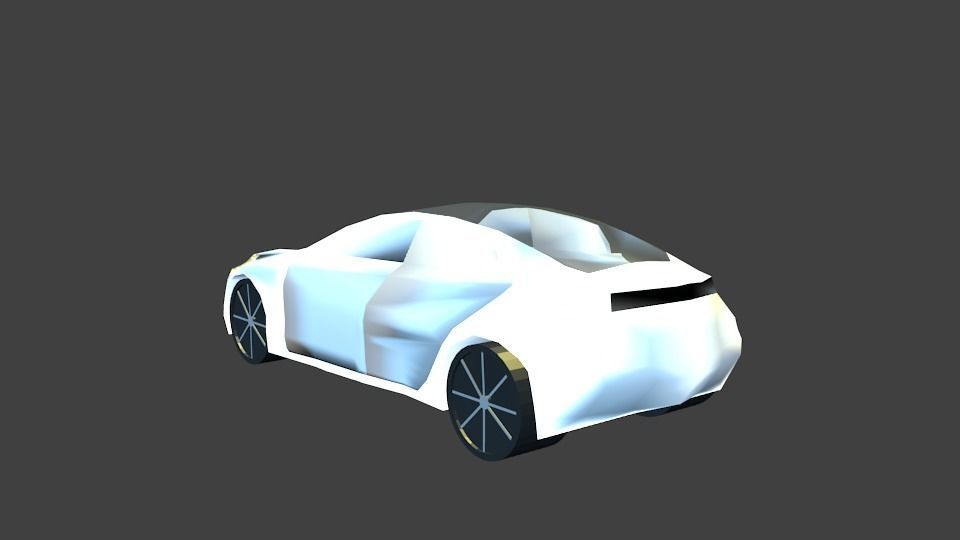 Tesla S Car Low Poly Model VR AR free VR / AR / low-poly 3D model ...