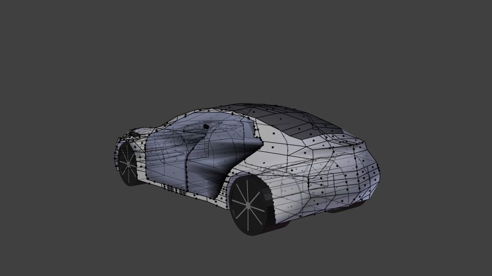 Tesla S Car Low Poly Model VR AR free VR / AR / low-poly 3D model ...